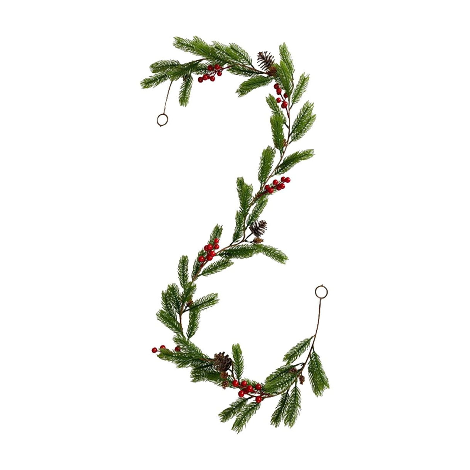 HPMRCR Artificial Pine Garland 9ft Greenery for Holiday Decorations ...