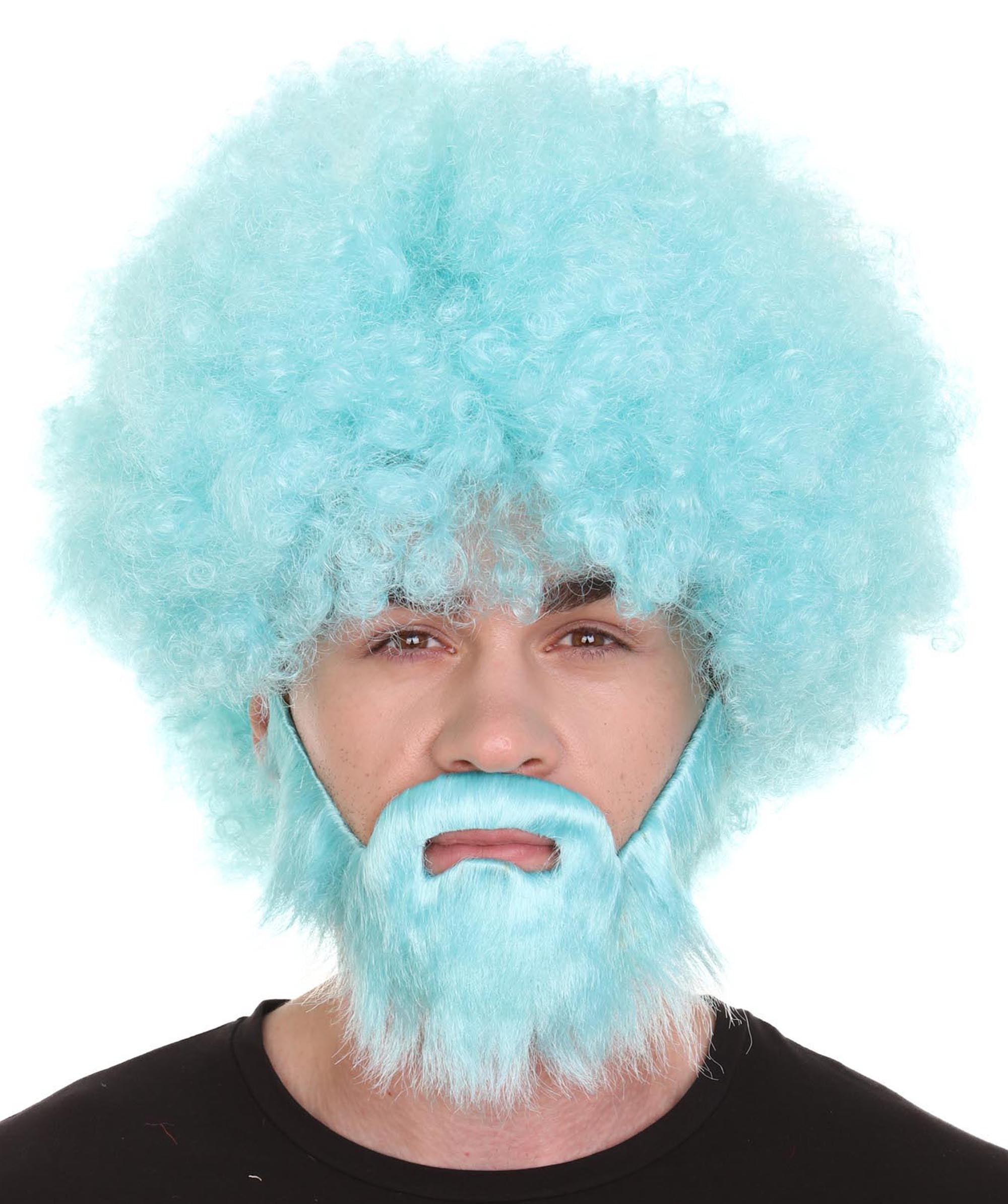 HPO Adult 80's Painter Curly Wig and Beard Set | Easy and Classic ...