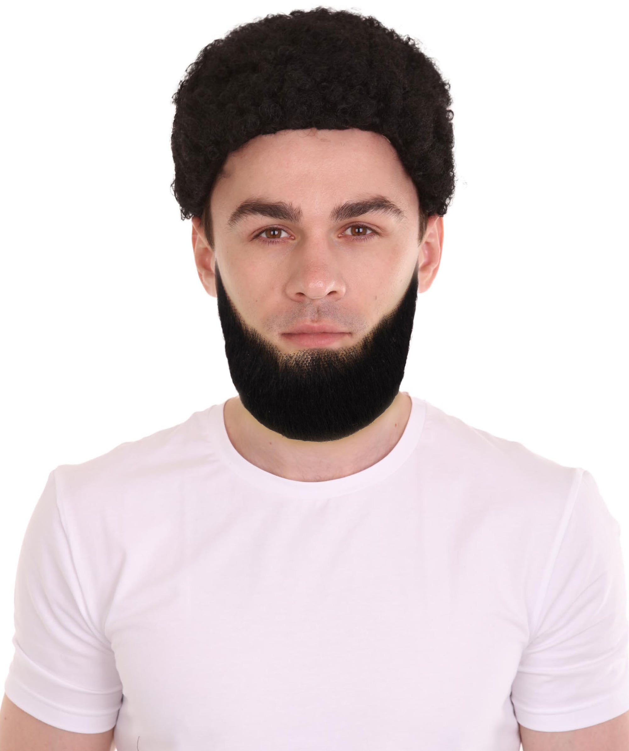 HPO | Adult Black Color Men's Old Dutch Human Hair Full Beard ...