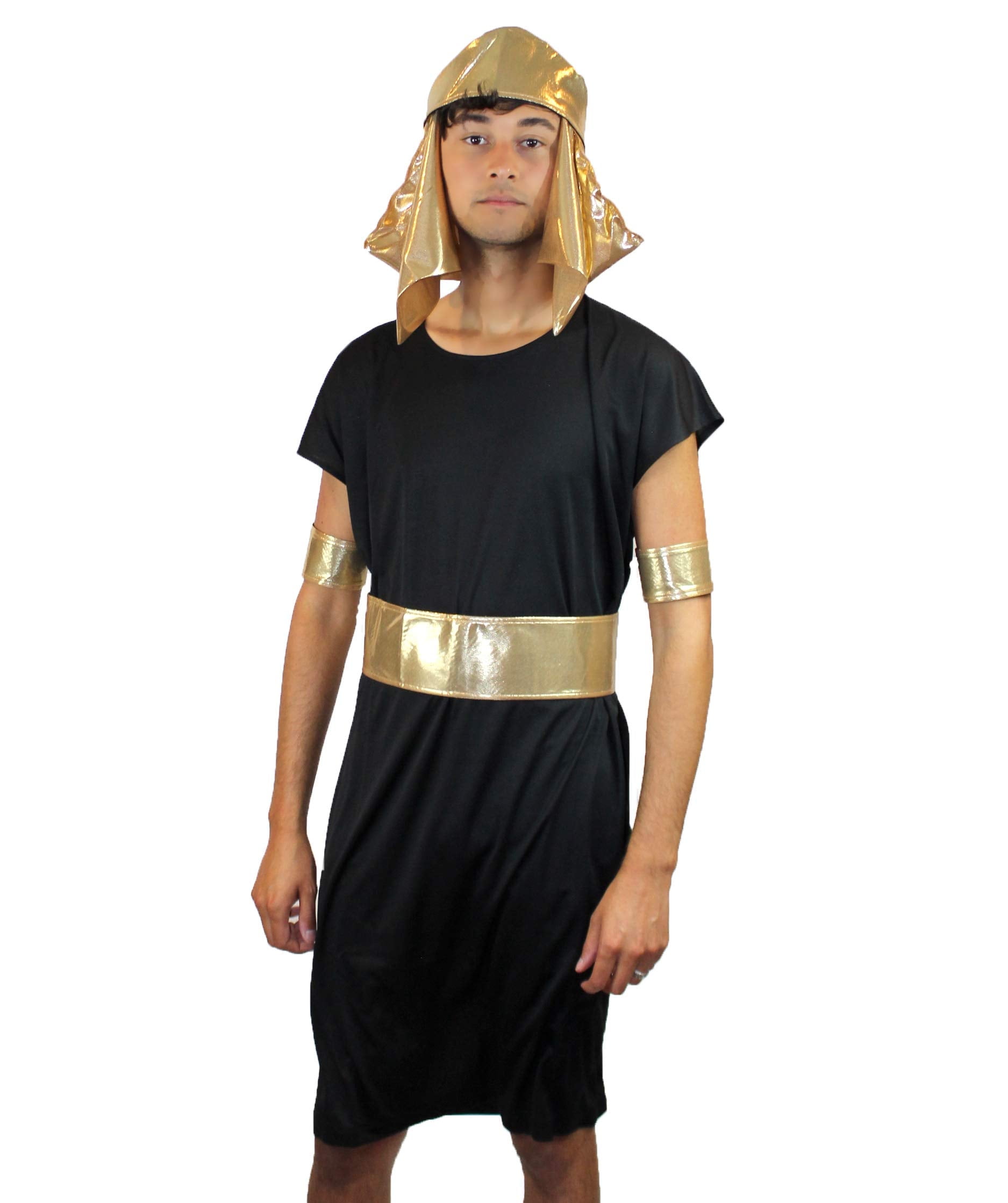 HPO Adult Men's Pharaoh Costume – King of Egypt 4PC Outfit with ...
