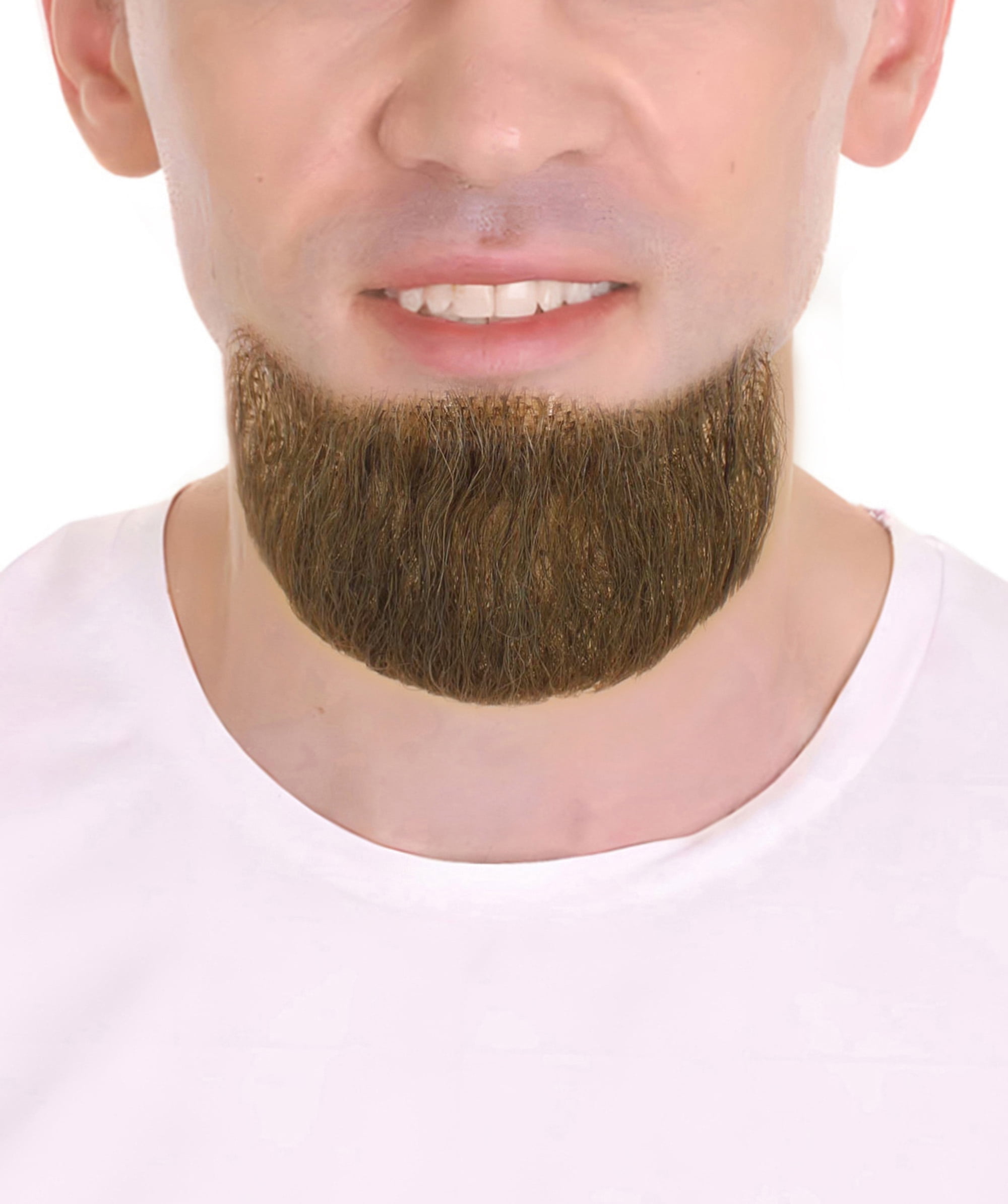 HPO | Adult Light Brown Color Men's Fake Goatee Beard | Human Facial ...