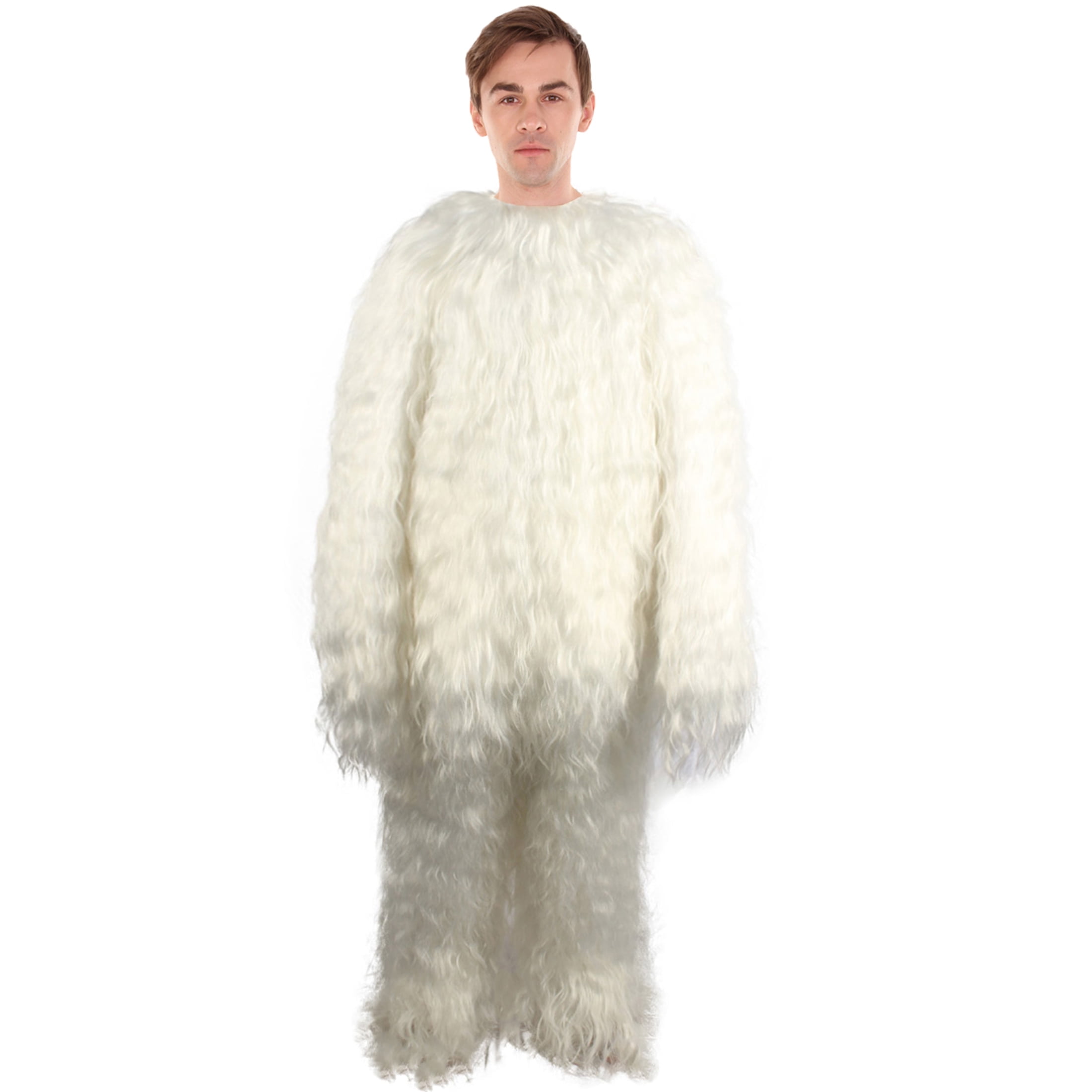 HPO Adult Men or Women Hairy Snowman Yeti Costume, Mountain Warrior Ape ...