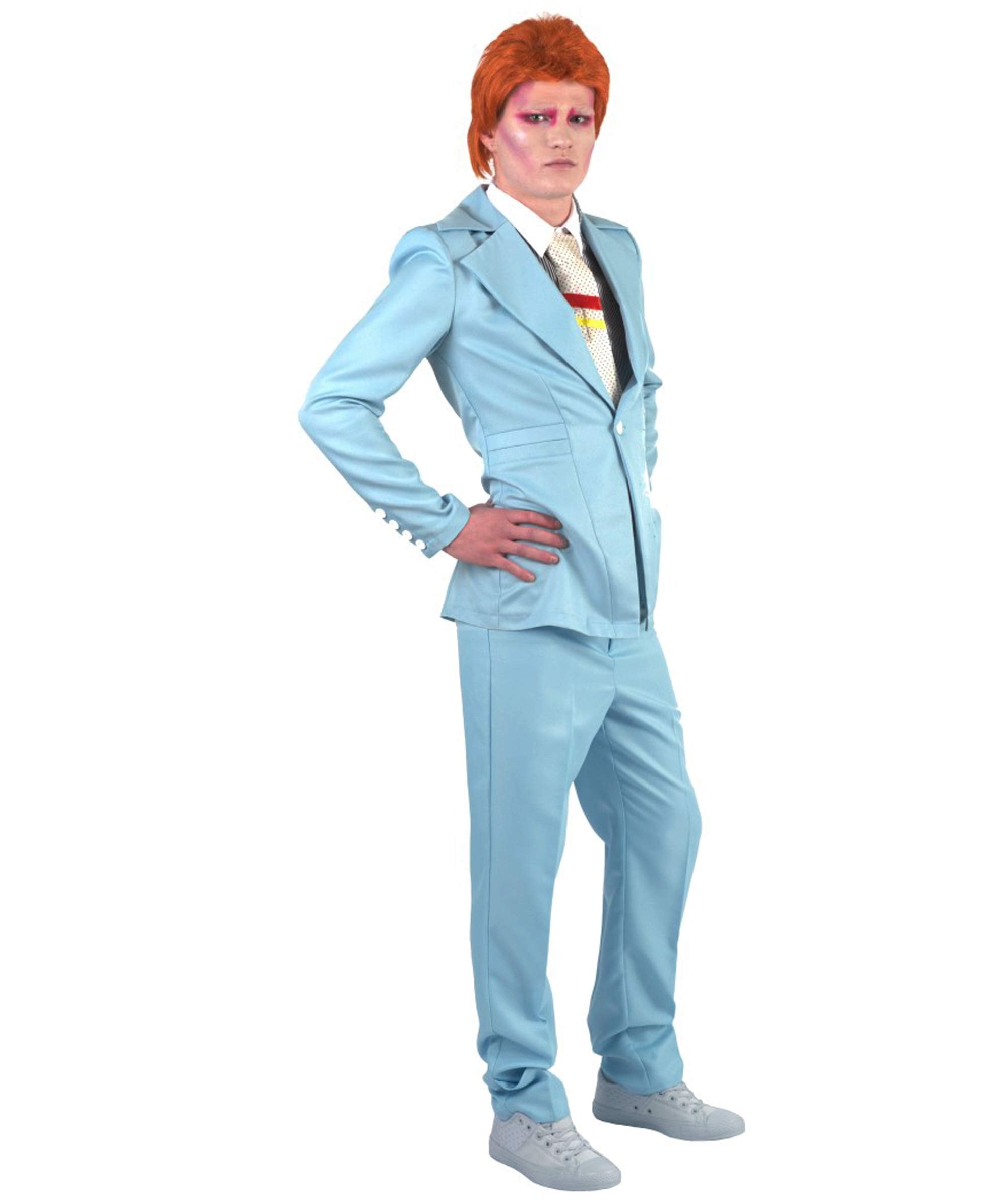 HPO Men's 70's Legendary Rockstar British Singer Cosplay Costume, Sky ...