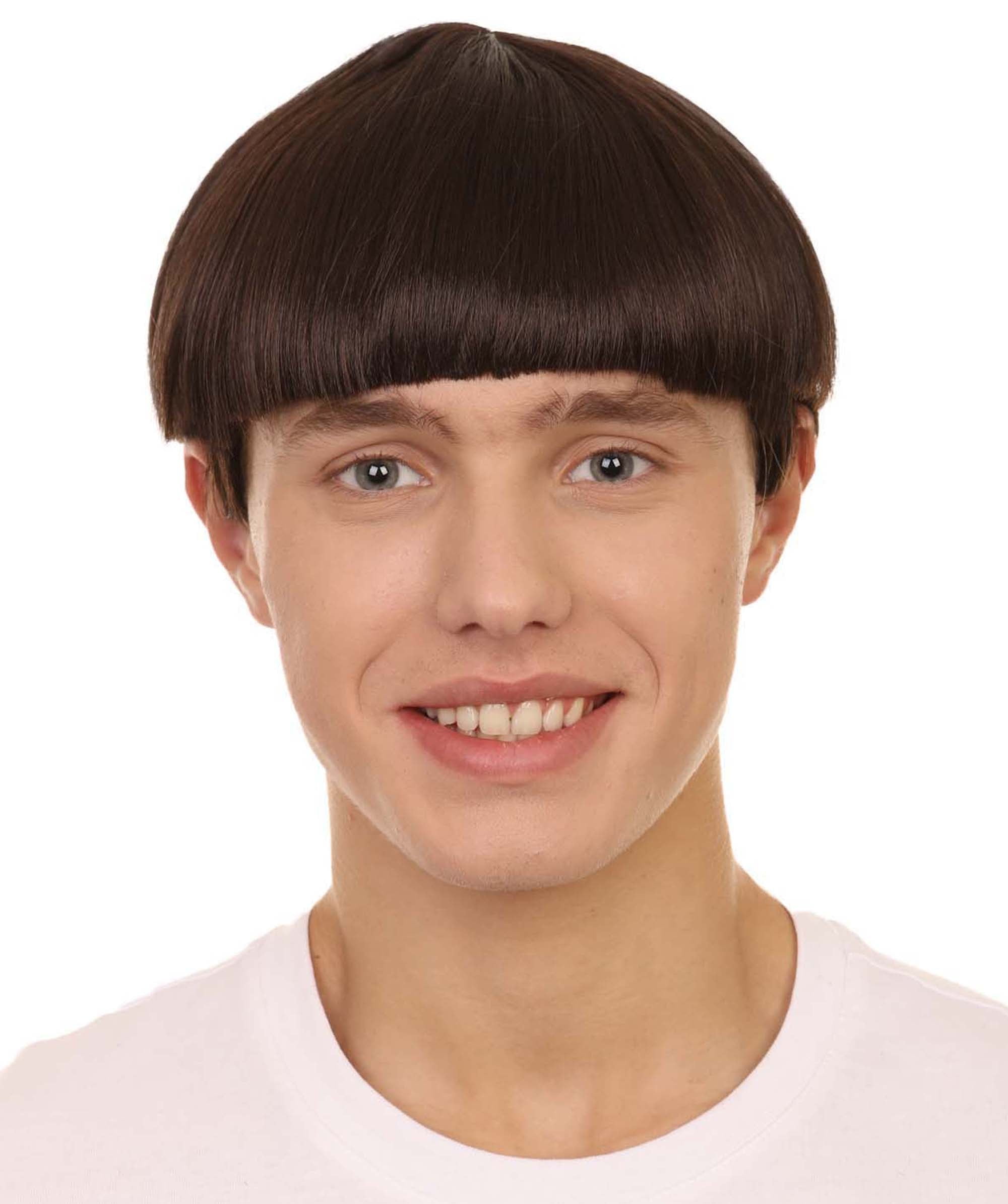 Short Length Brown Wig for Adult Mens Halloween Bowl Australia | Ubuy