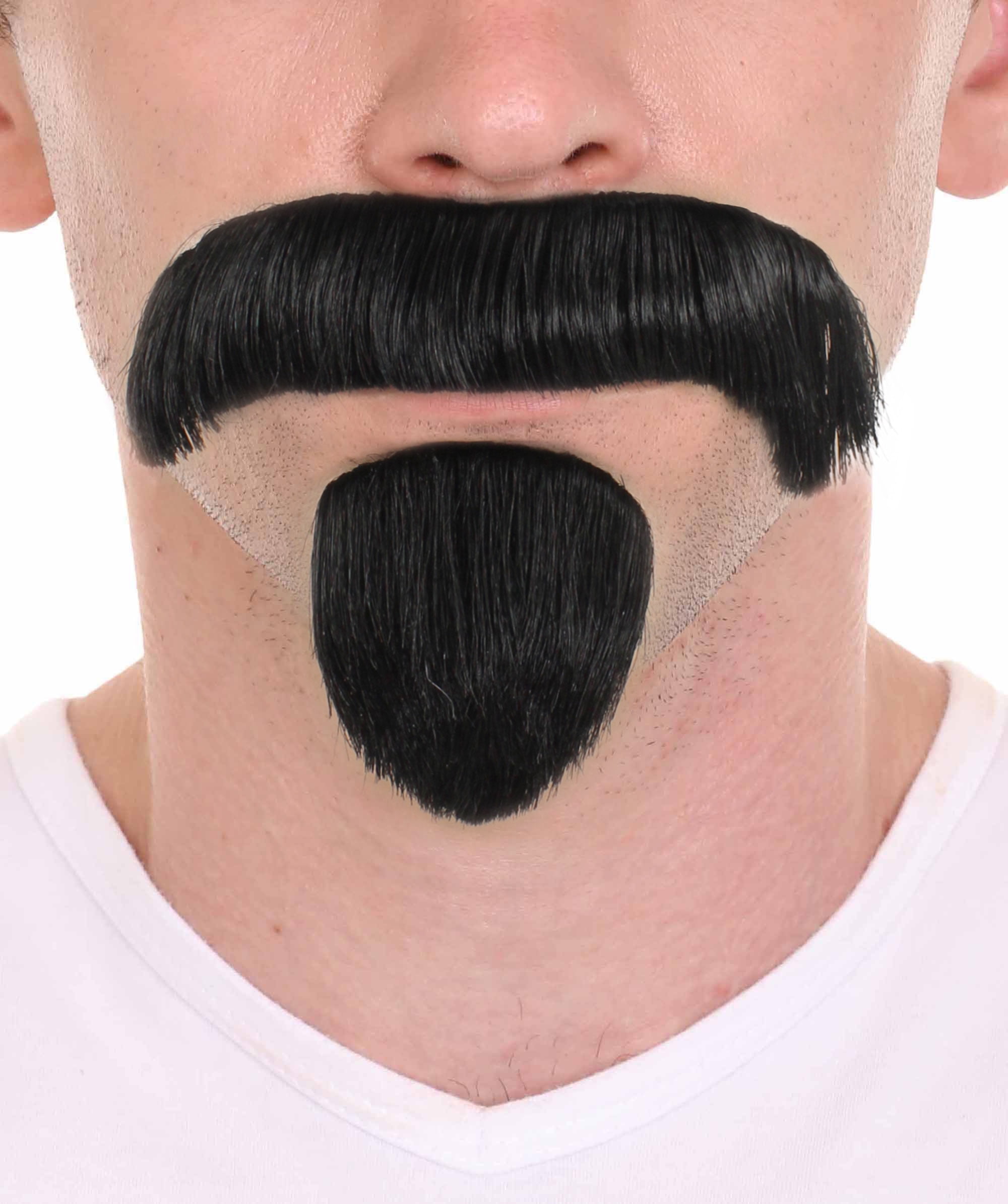 HPO | Adult Men's Beard & Mustache Set | Black Color Option | Synthetic ...