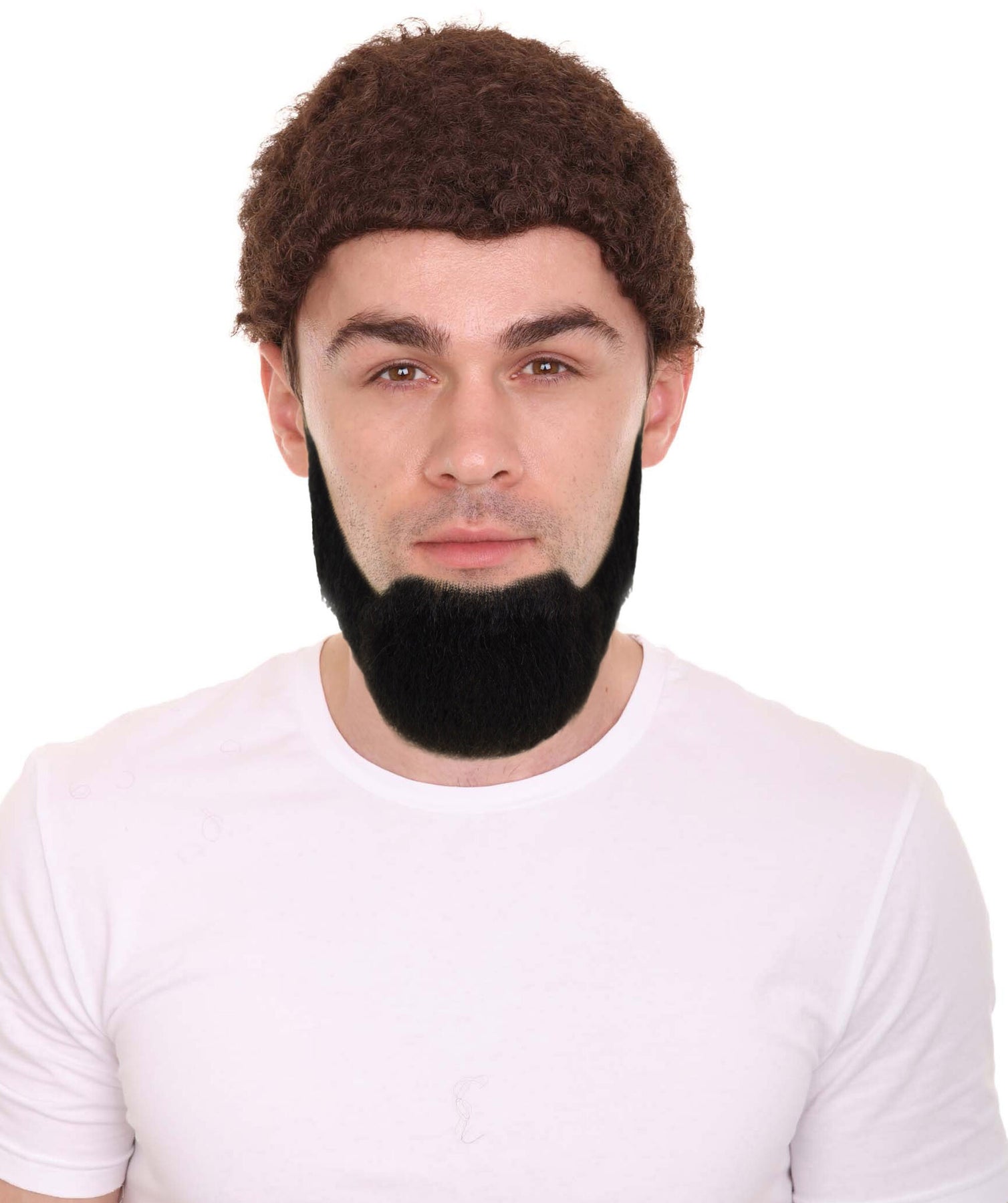 HPO Adult Men’s Black Fake Mustache – Synthetic Fiber Facial Hair for ...