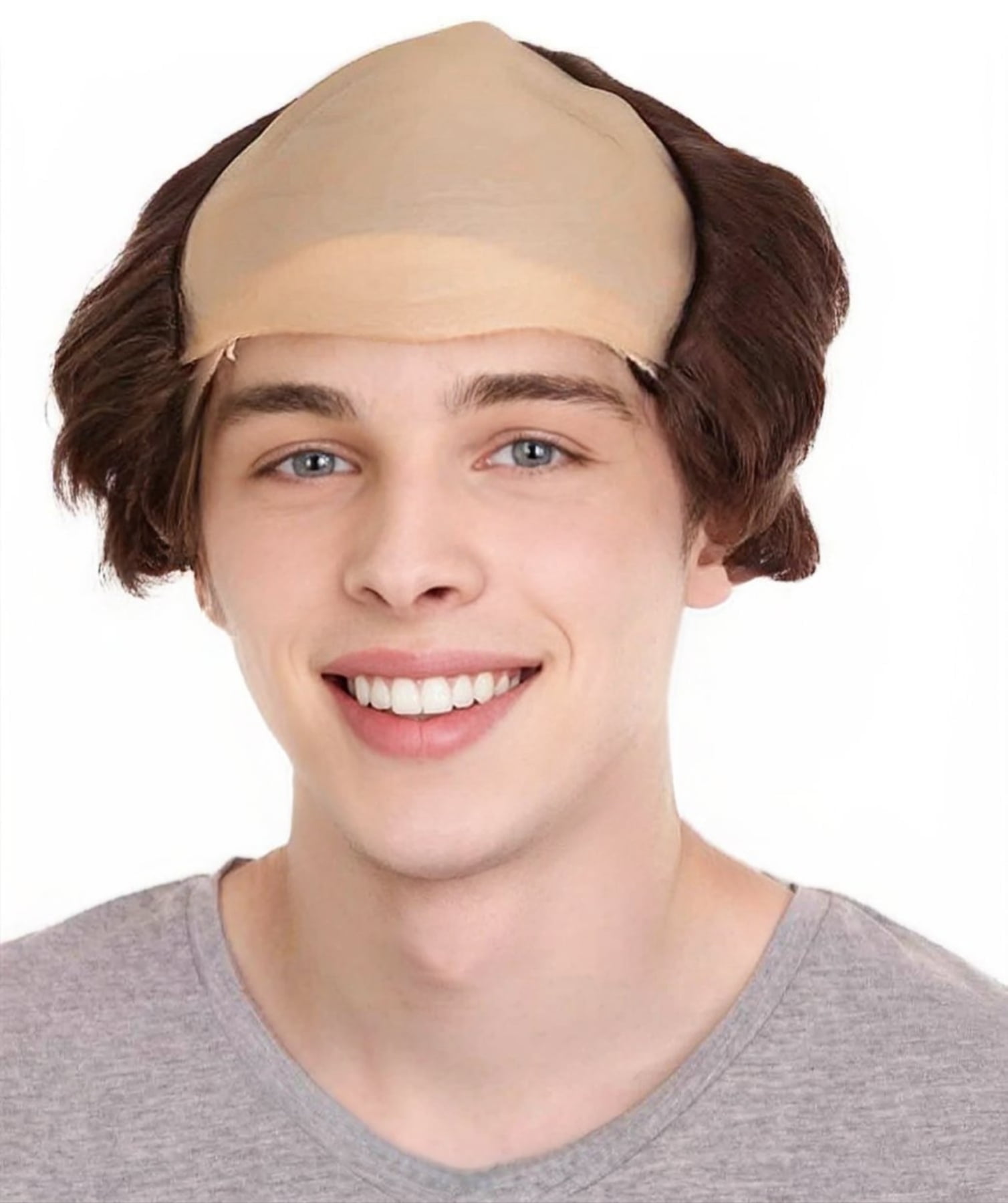 HPO Men's Balding Friar Father Wig for Adults – Brown Costume Hair for ...