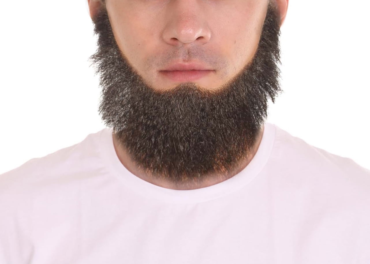 HPO Adult Men's Chin Curtain Style Long Beard Set | Black Color Cosplay ...