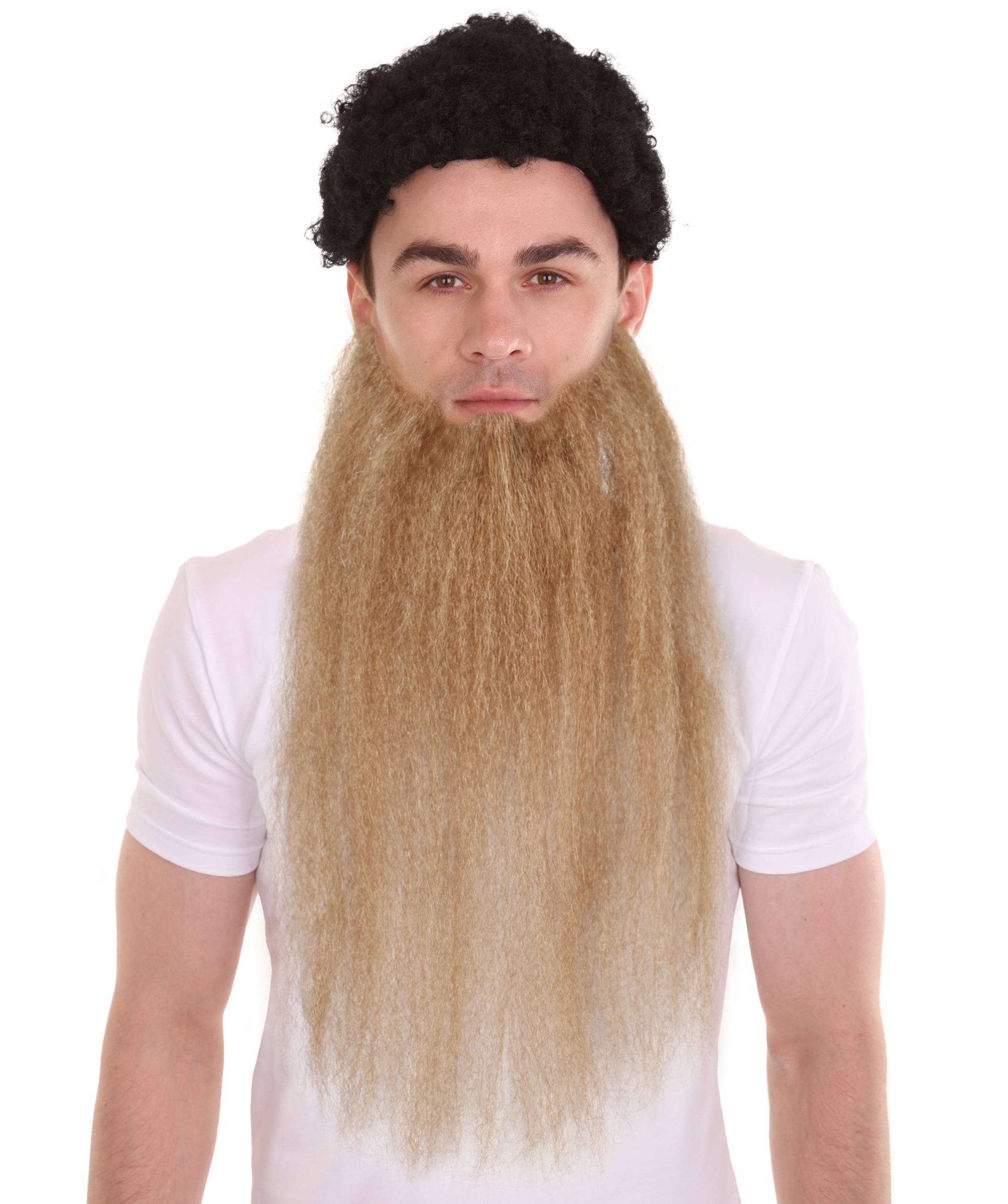 HPO Adult Men's Chin Curtain Style Long Beard Set | Brown Color Best ...