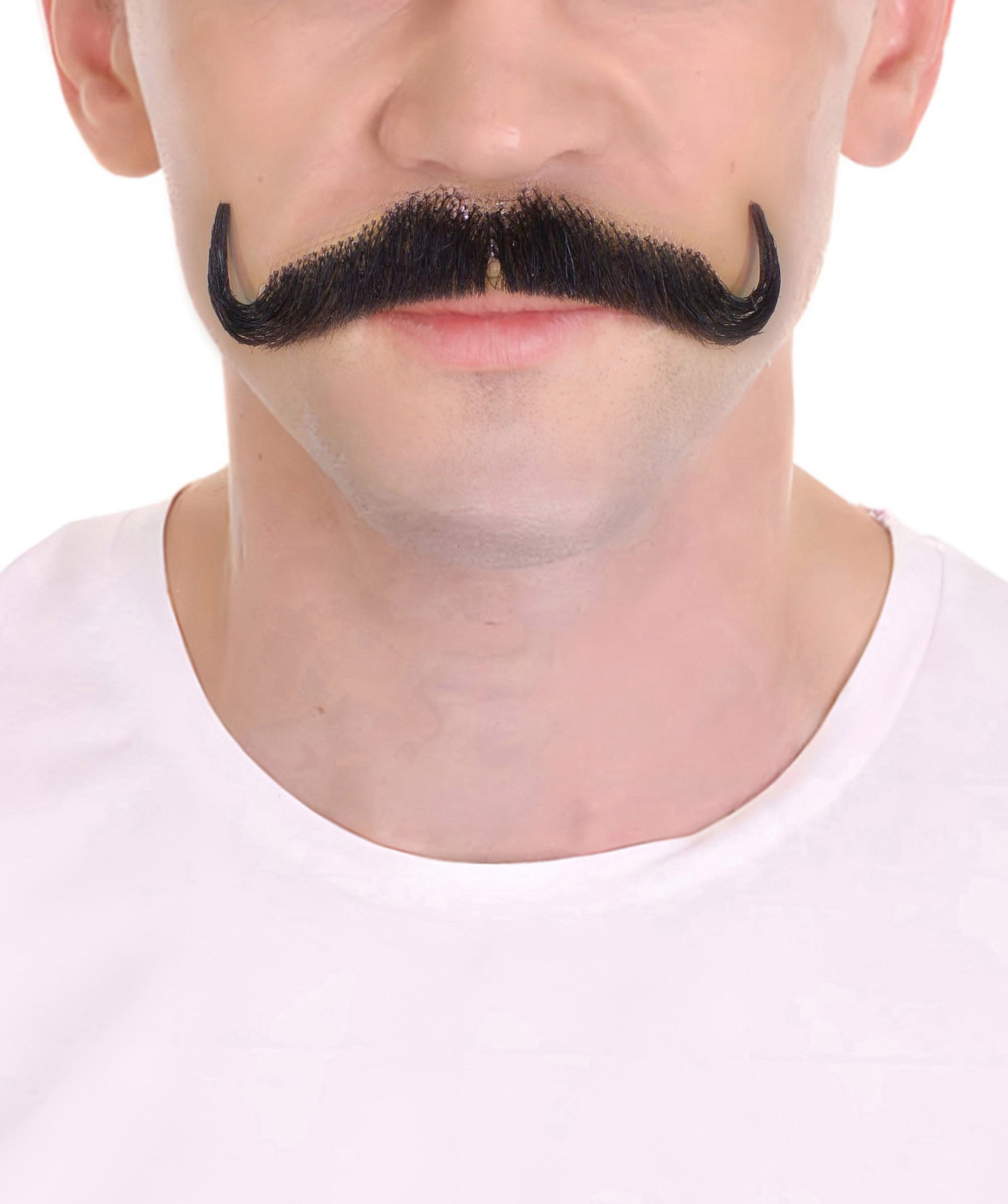 HPO Fuzzy Fake, Adult Men's Classic Holiday Doc Silly Mustache, Dark ...