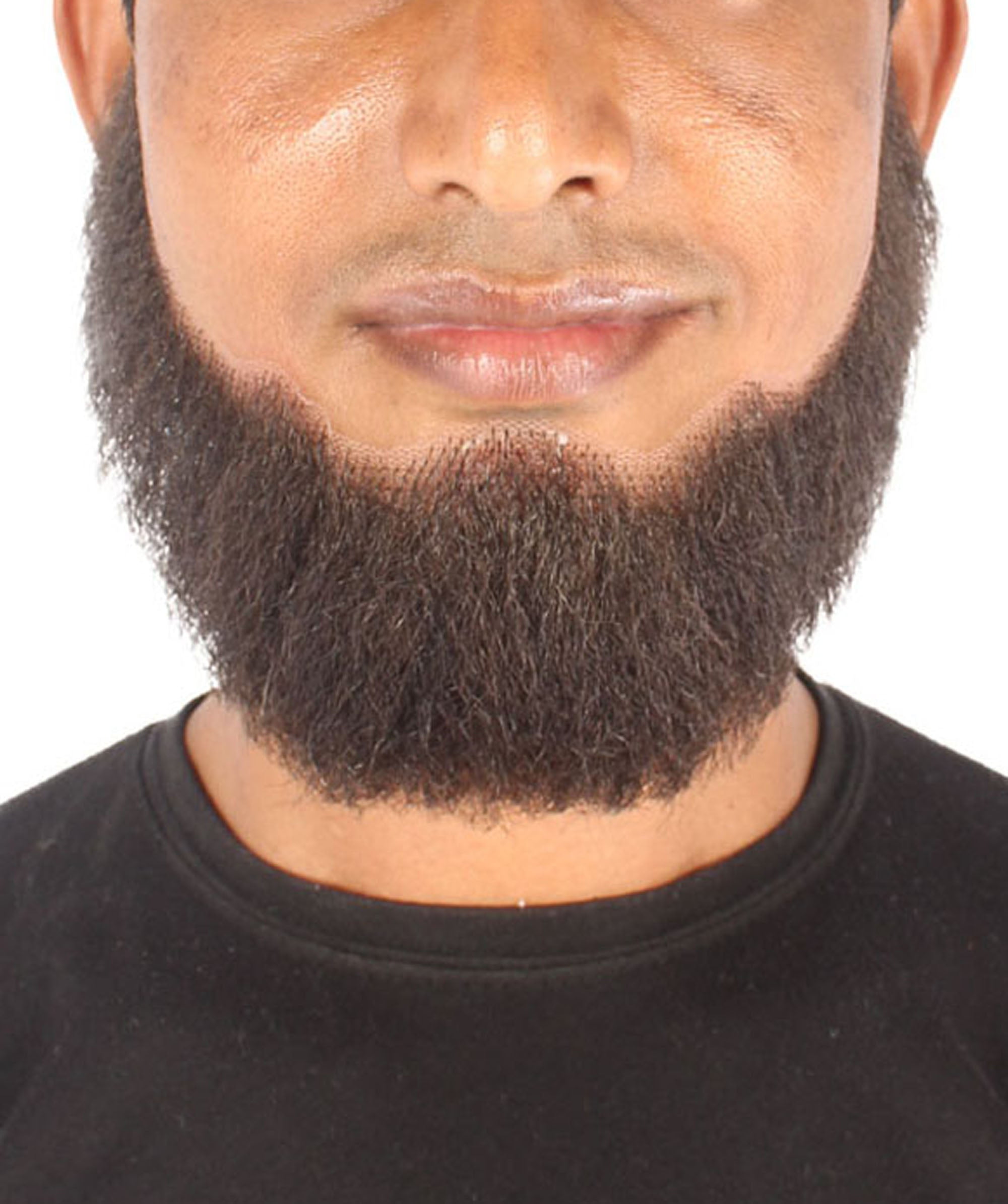 HPO | Adult Men's Dark Brown Color David Spade Synthetic Hair Full Beard | Fake Beard - Walmart.com