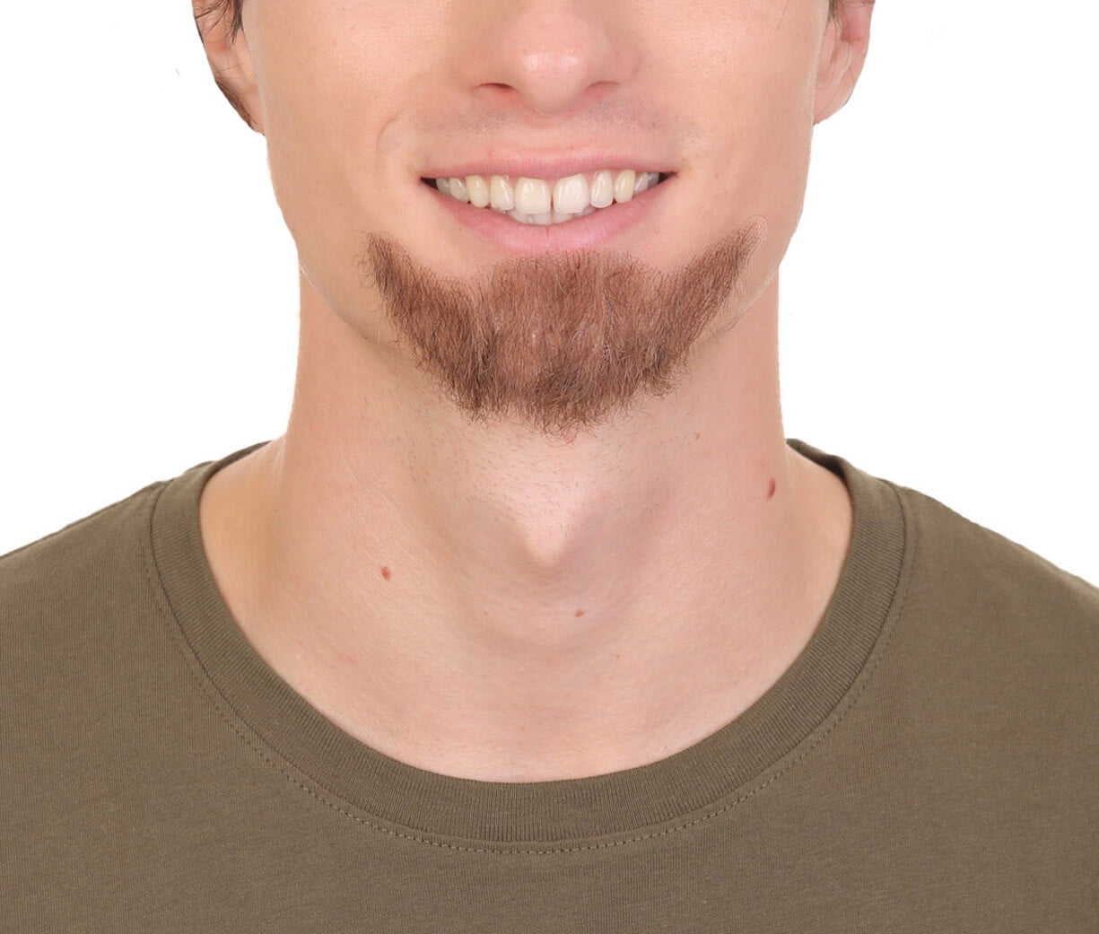 HPO Adult Men's Fake Human Hair Greaser Goatee Beard | Novelty False ...