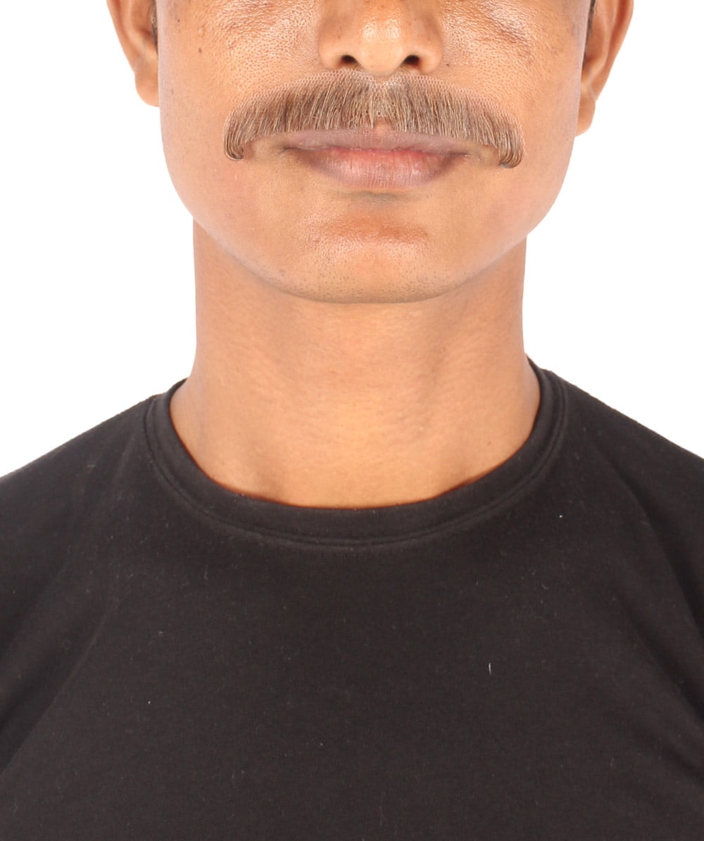 HPO Adult Men’s Fake Mustaches Brown Colour Facial Hair – Halloween ...