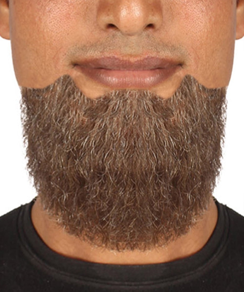 HPO Adult Men's Fake Mustaches, Full Balbo Style Beard Set, Mixed Brown ...