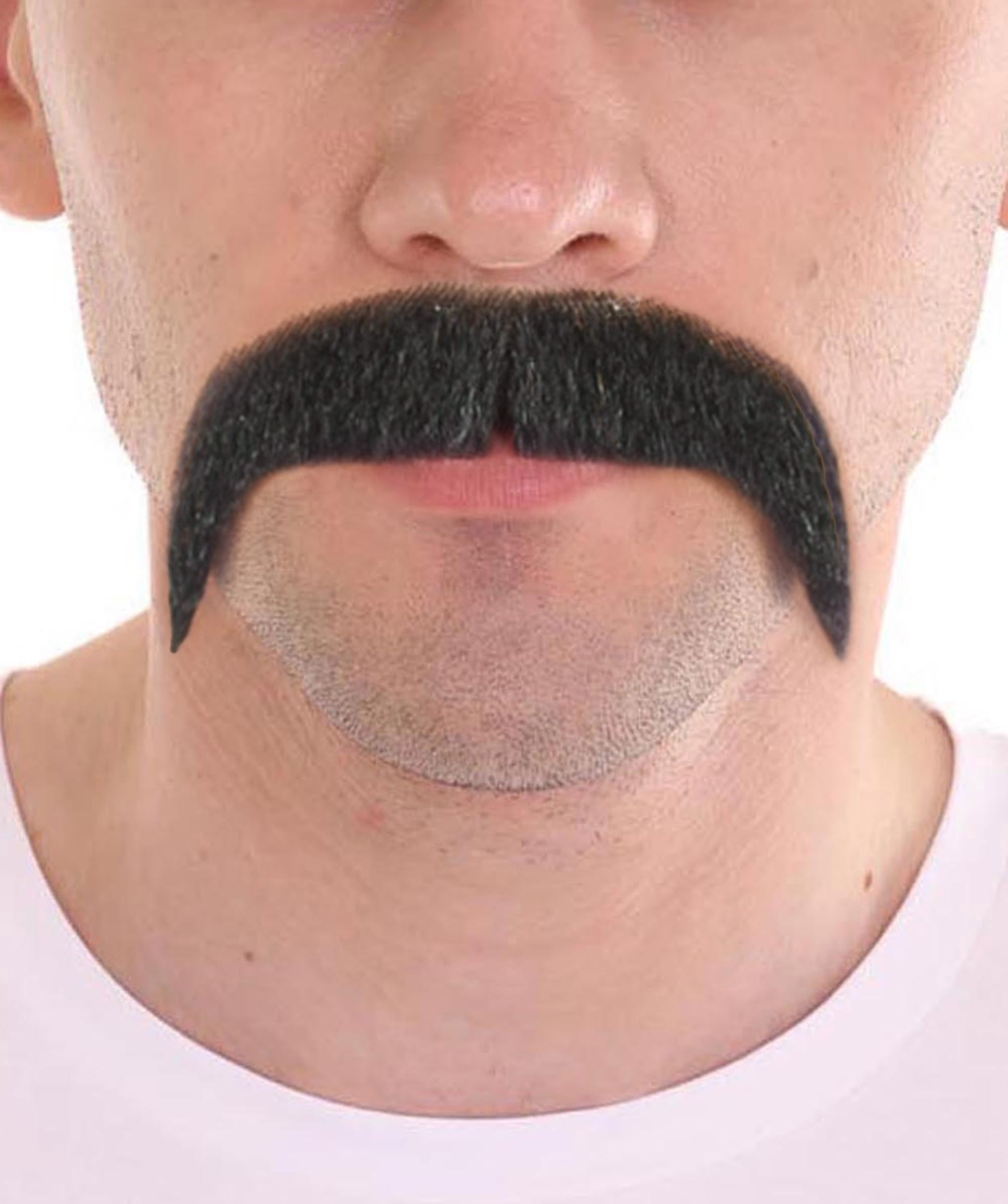 HPO Adult Men's Fu Manchu Style Moustache Set | Black Cosplay Facial ...