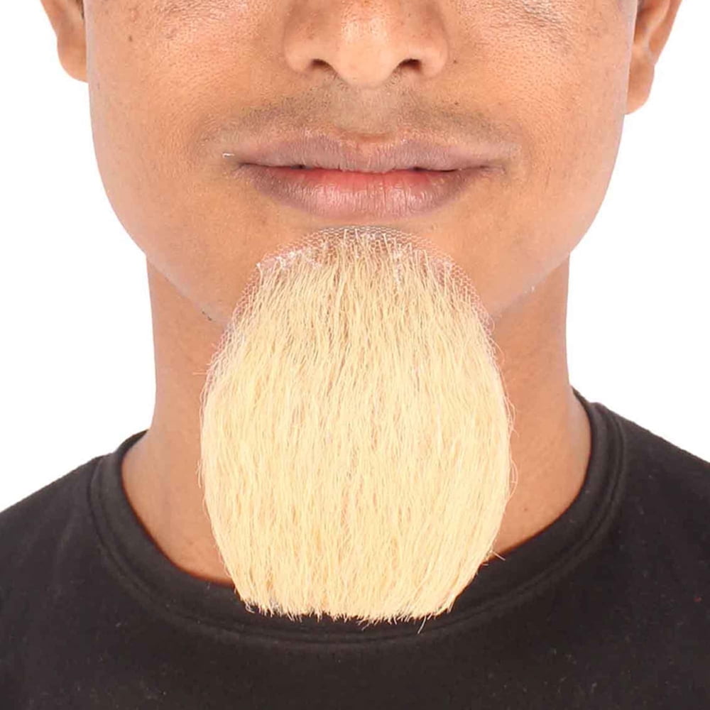 HPO Adult Men's Blonde Stick-On Goatee Beard – Human Hair Facial ...