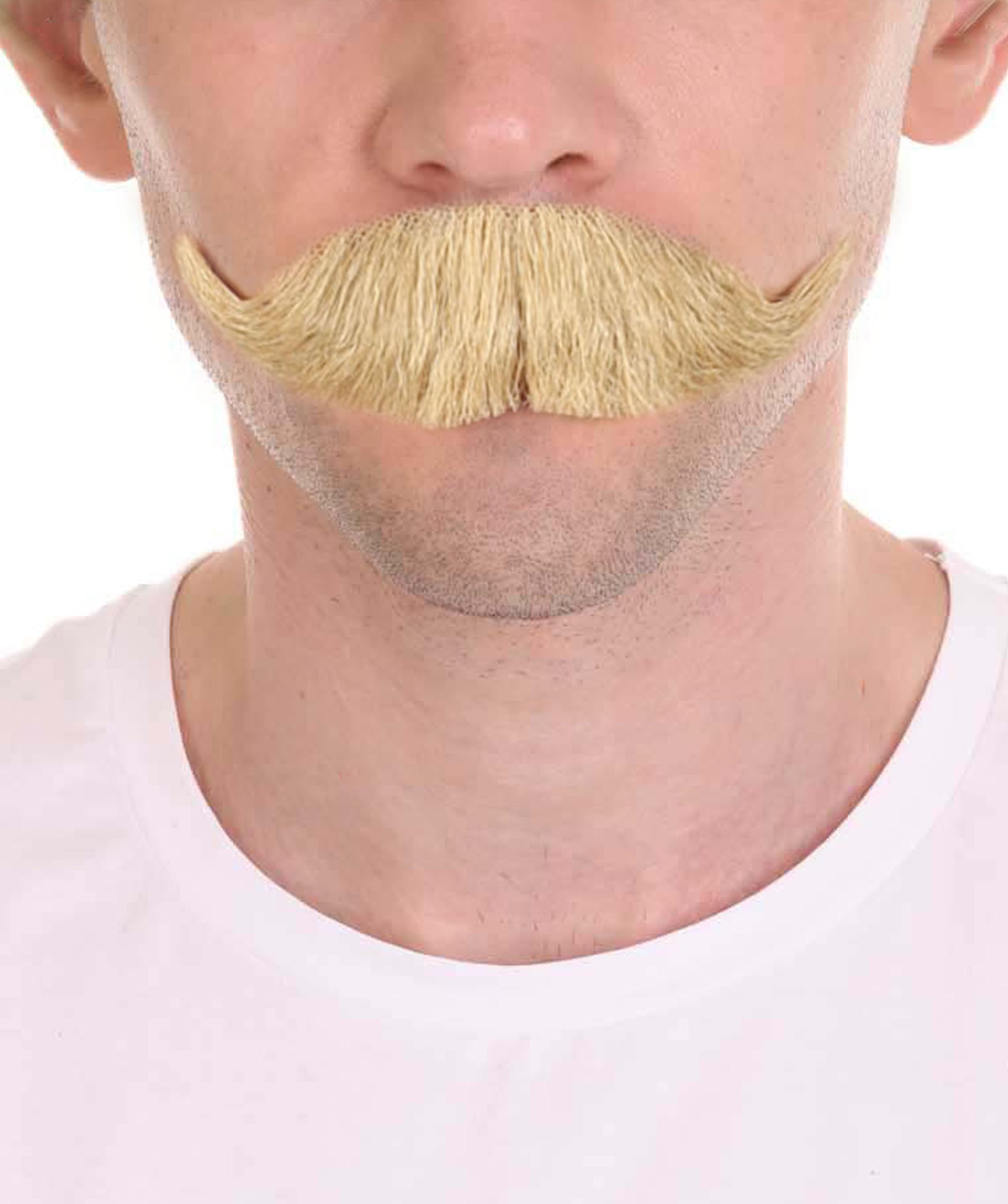 HPO Adult Men's Handlebar Style Mustache Set | Brown Color Cosplay ...