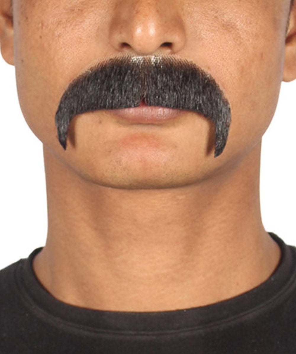 HPO Adult Men's Horseshoe Fake Silly Mustache Set | Black Color Best ...