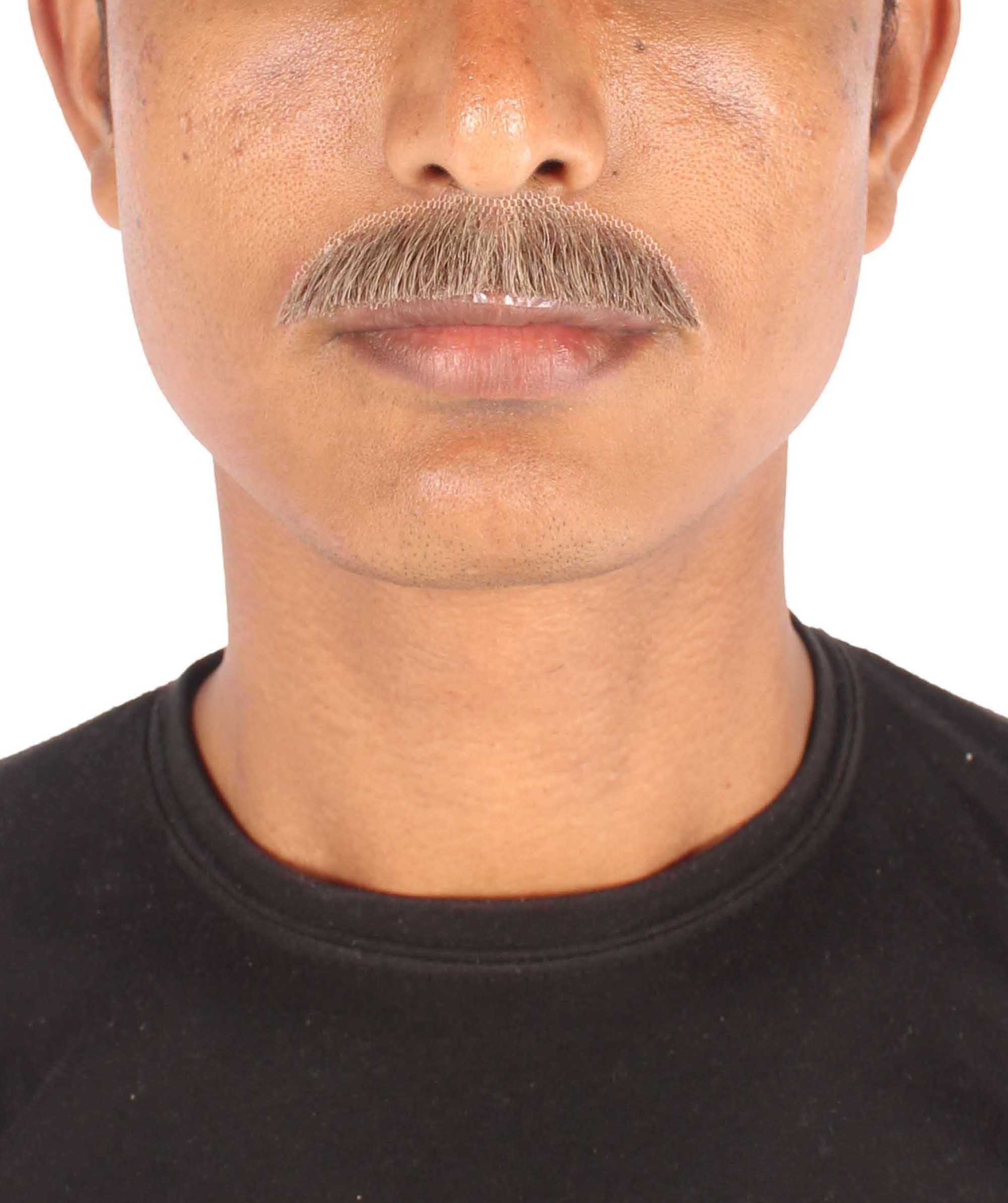 HPO Adult Male Fake Mustache Set – Brown Synthetic Facial Hair for ...