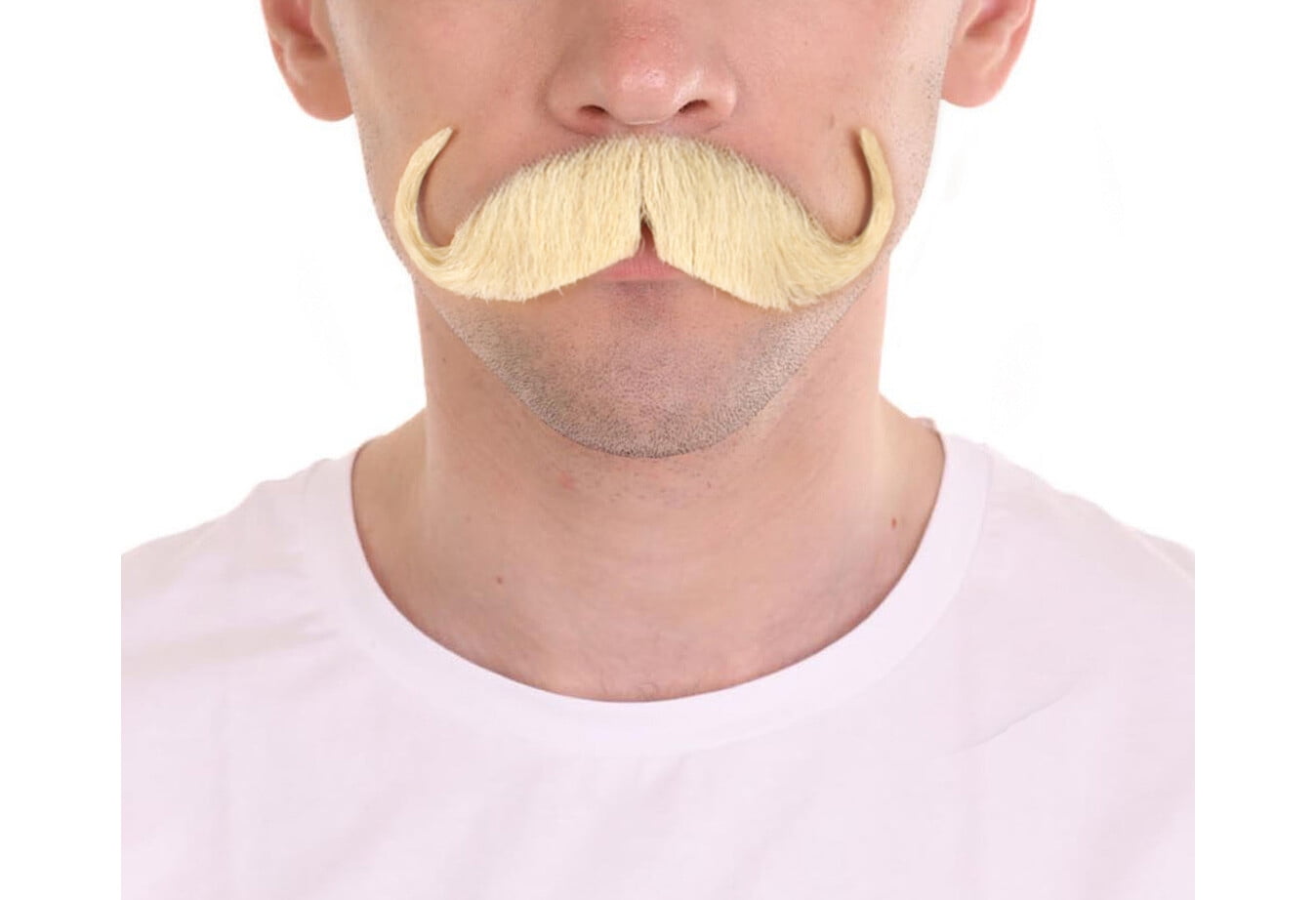 HPO Adult Men's Imperial Twisted Mustache & Sideburn Blonde Color ...