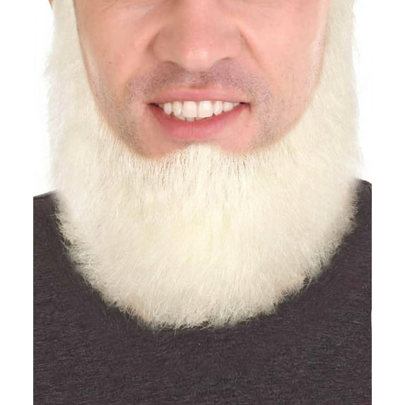 HPO Adult Men's Long Cosplay Beard Set White Color Facial Hair Flame ...