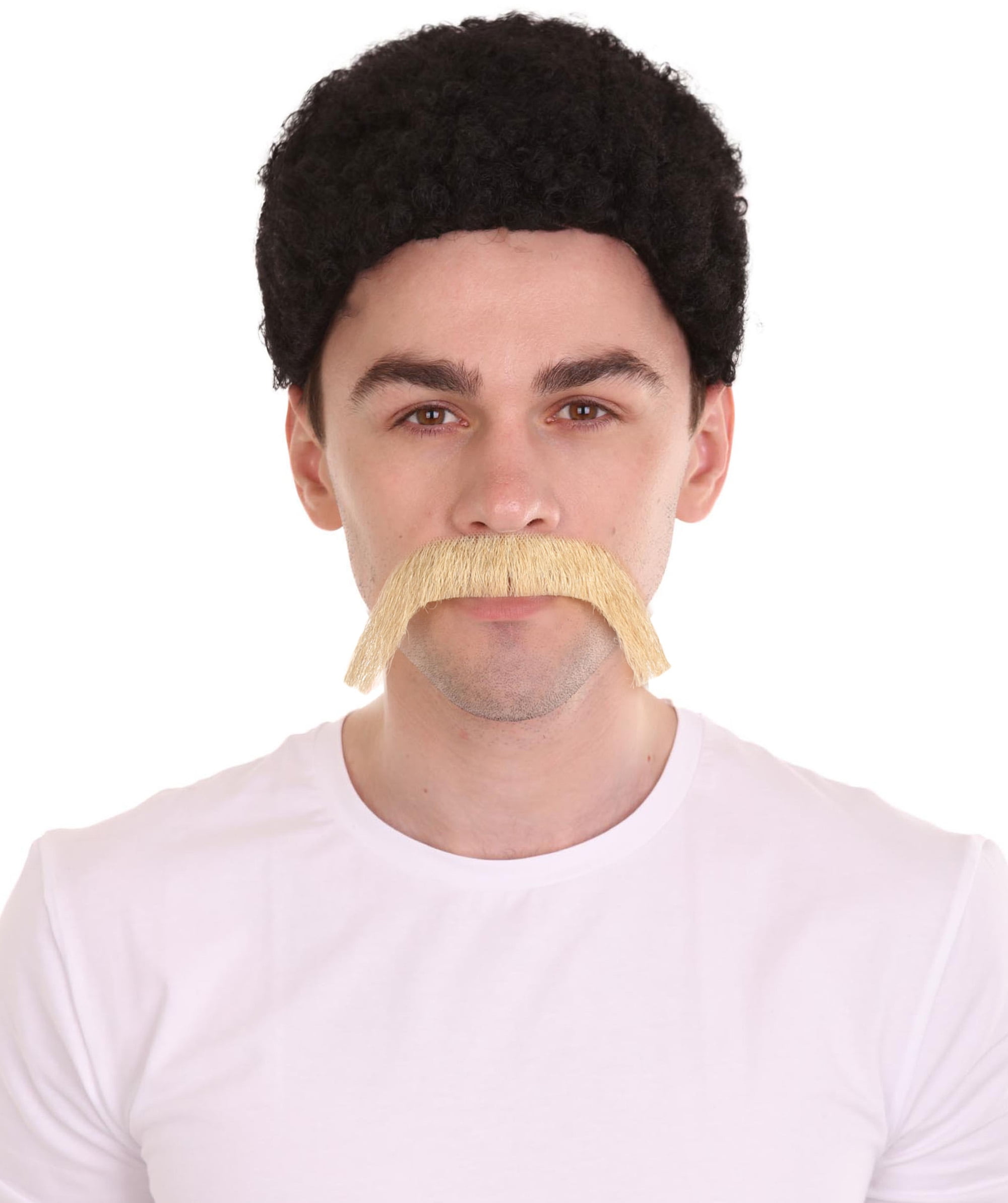 HPO Adult Men's Long Cowboy Mustache Blonde Color Novelty False Facial ...