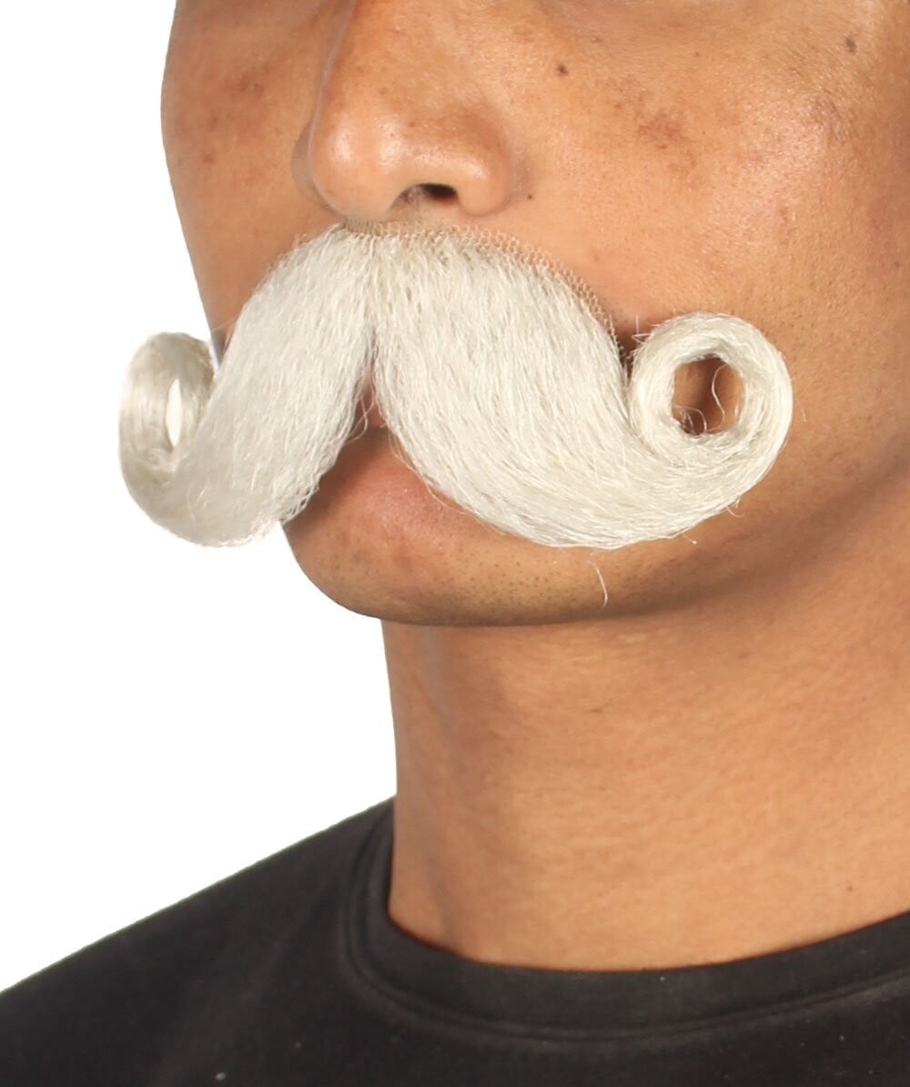 HPO Men's Mustache Set Grey Cosplay Facial Hair | Grey Color Cosplay ...