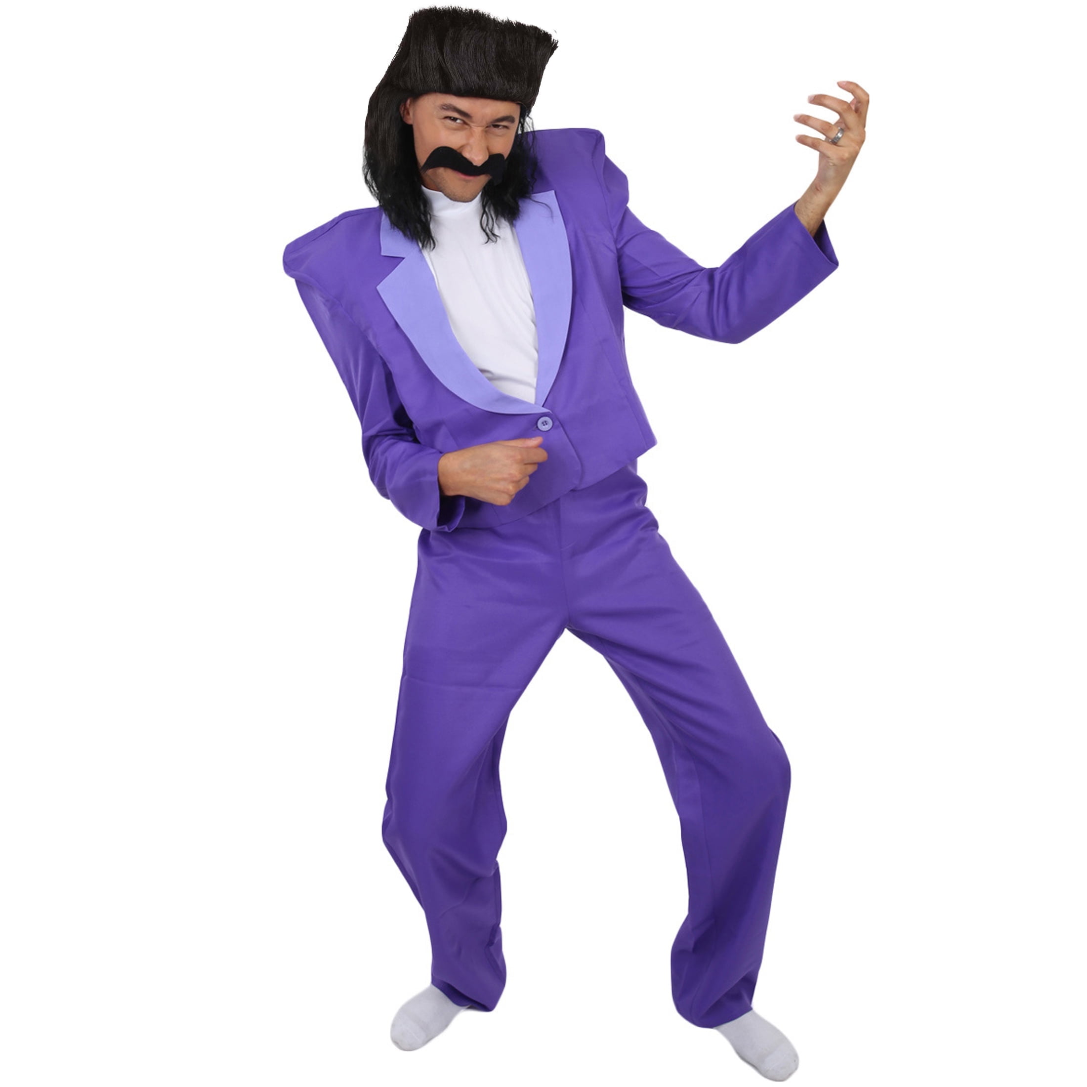 HPO| Adult Men's Rock Star Dark Purple Suit with Mock Turtle Neck ...