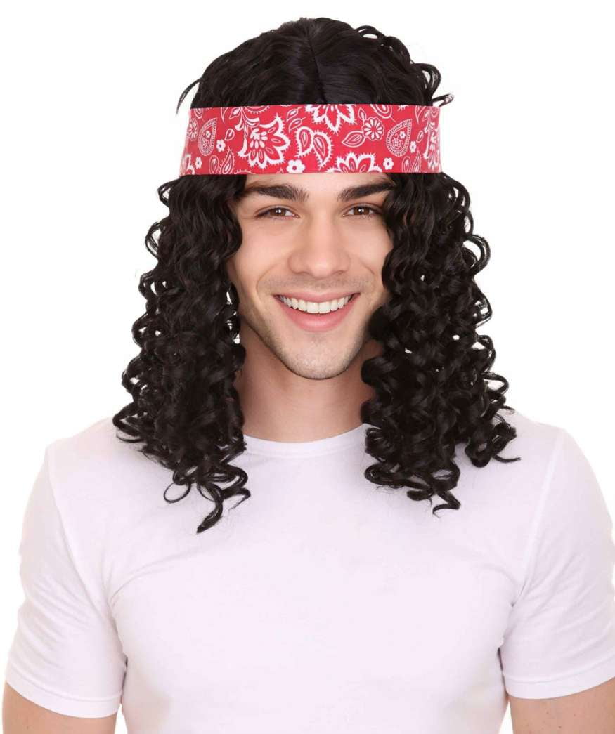 HPO Adult Men's Sportsman Wig | Black With Band | Premium Breathable ...