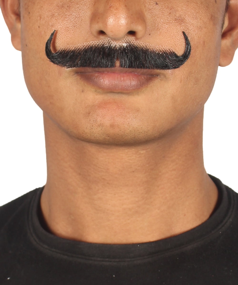 HPO Adult Men's Stylish Moustache Set | Black Colour Cosplay Facial ...