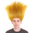 HPO Adult & Teen Unisex Gold Troll Wig – Spiky Blonde Synthetic Hair ...