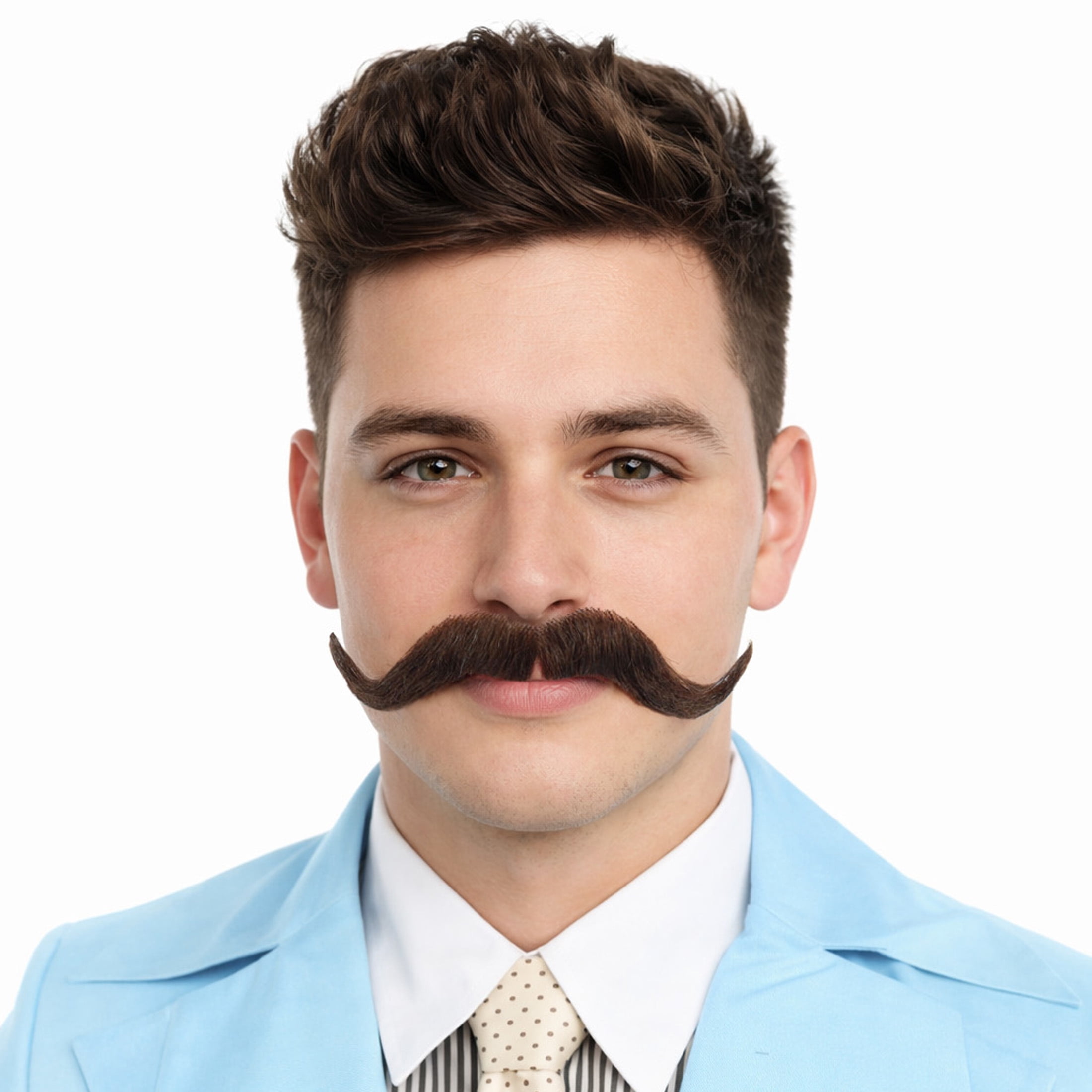 HPO Adult Men's Watson Fake Human Facial Hair Mustache - Walmart.com