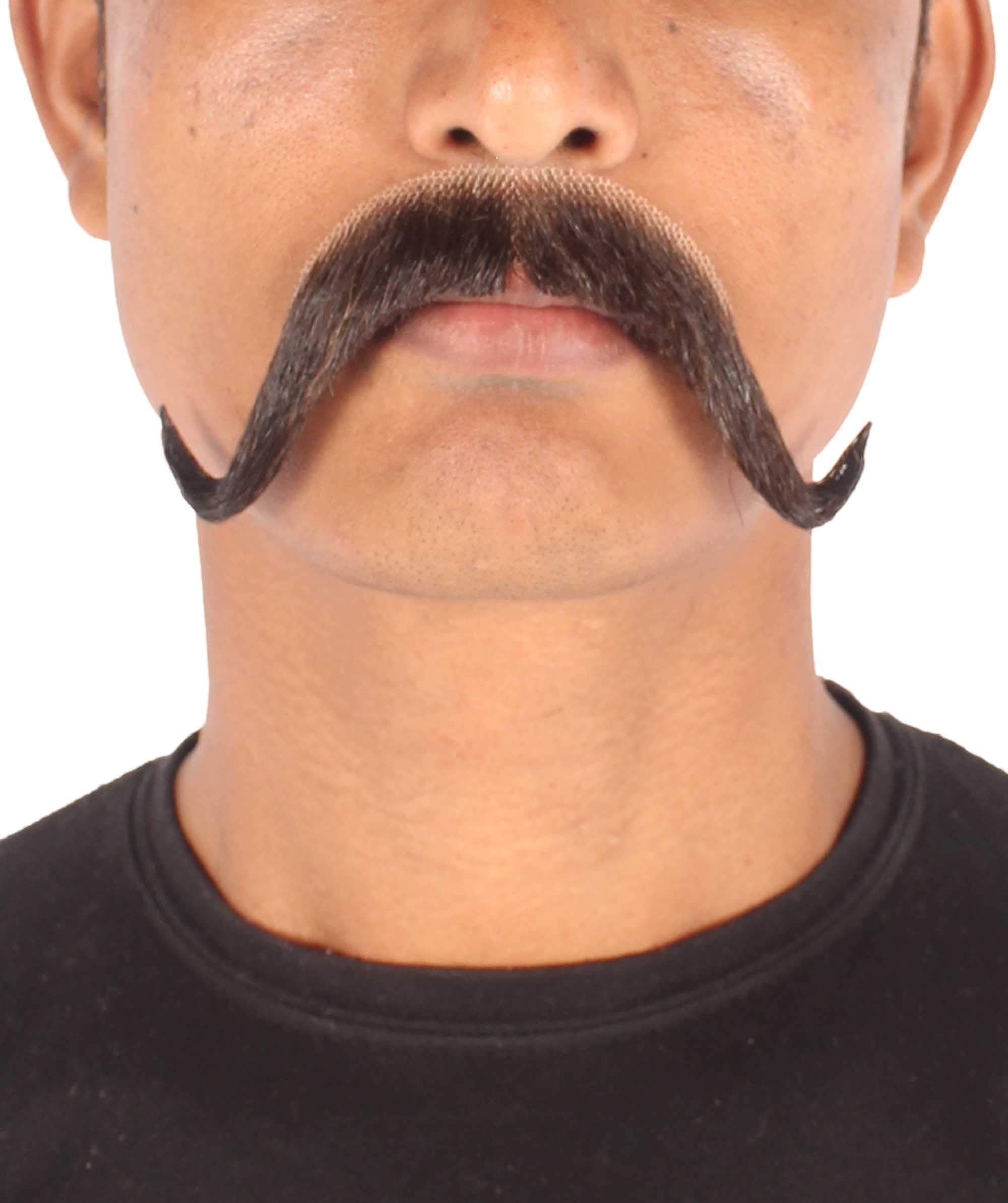 HPO Adult Men's Watson Fake Human Facial Hair Mustache - Walmart.com