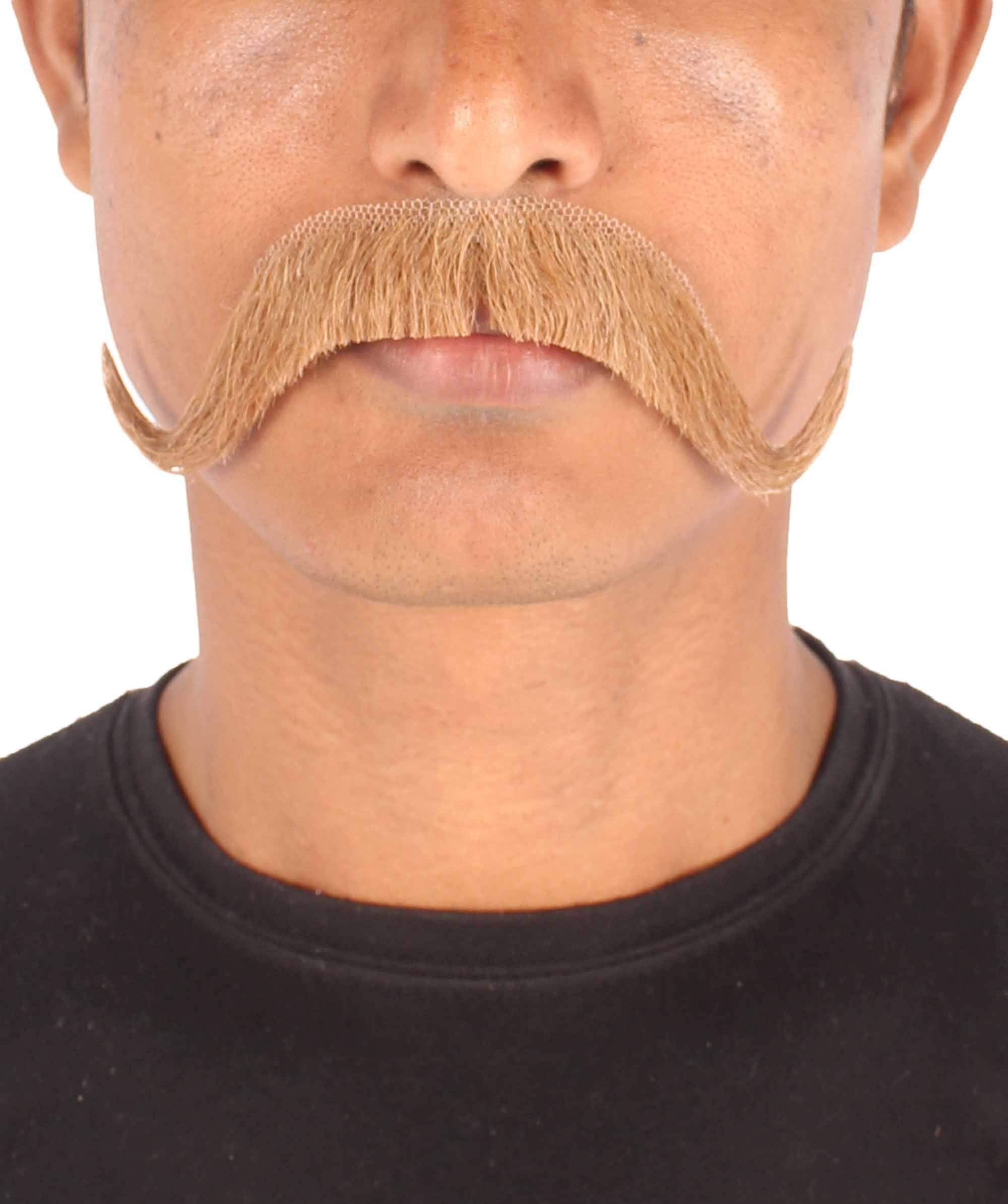HPO Adult Men's Watson Fake Human Facial Hair Mustache - Walmart.com