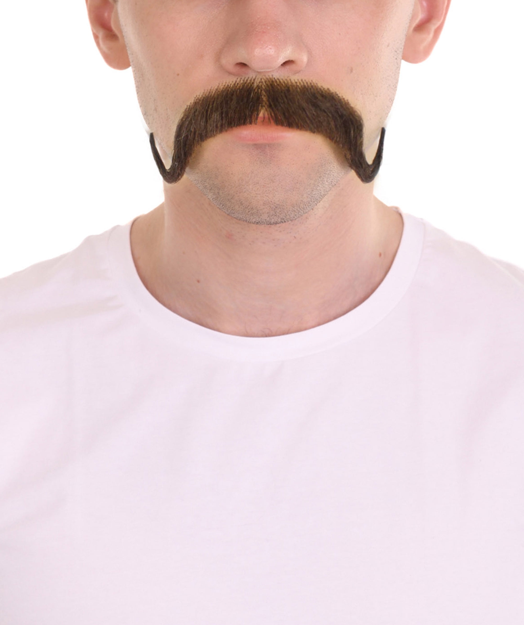 HPO Adult Men's Watson Fake Human Facial Hair Mustache - Walmart.com