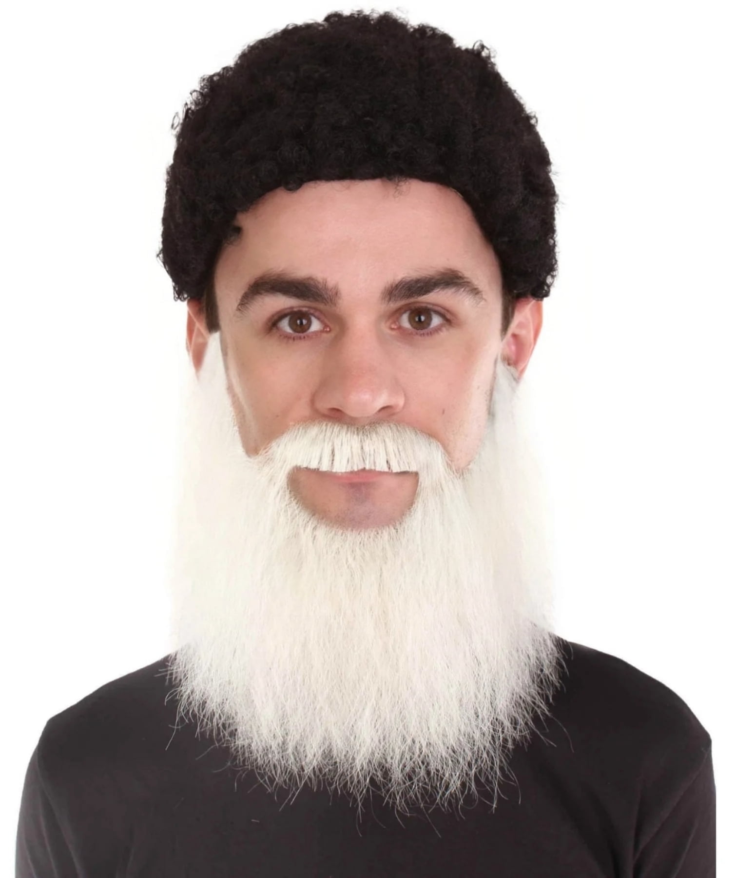 HPO Adult Men's Synthetic Fiber Long Beard Costume, Fake Mustache for ...