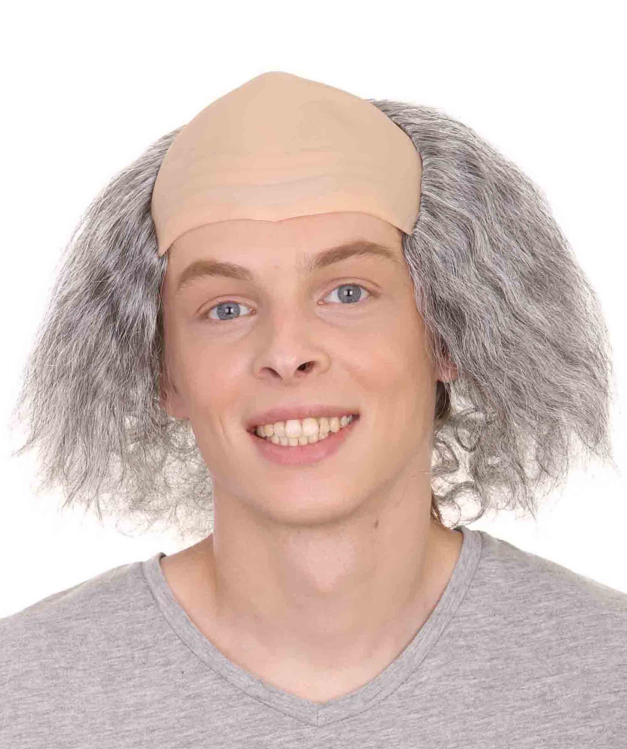 HPO Adult Old Men’s Bald Grey Costume Wig, Perfect for Cosplay ...