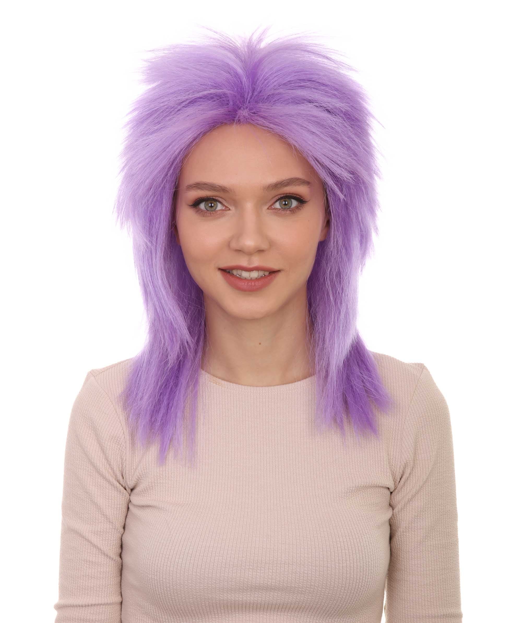 HPO Adult Unisex 80's Punk Rocker Mullet Wig – Premium Breathable ...