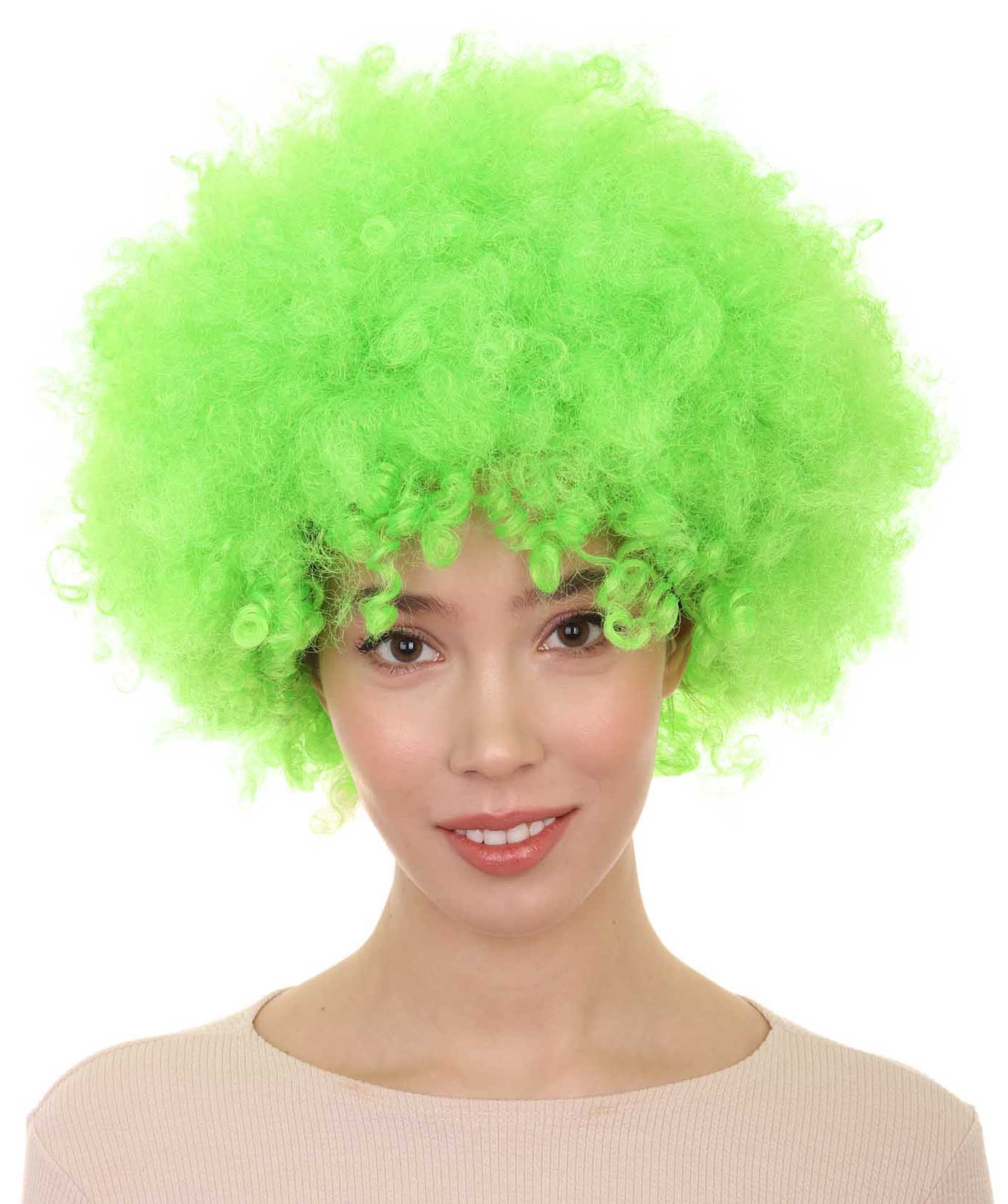 HPO Adult Unisex Clown Green Color Wig | Super Size Halloween Wig ...