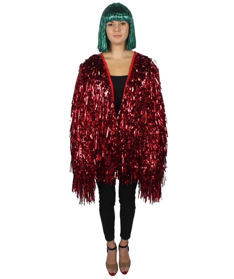 HPO Adult Unisex Festival Carnival Thick Tinsel Jacket with Loose Fit ...