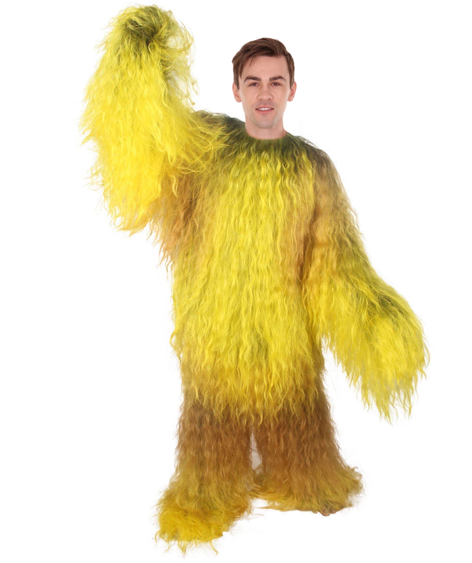 HPO| Adult Unisex Green Hairy Warrior Ape Military Leader Yeti Cosplay ...