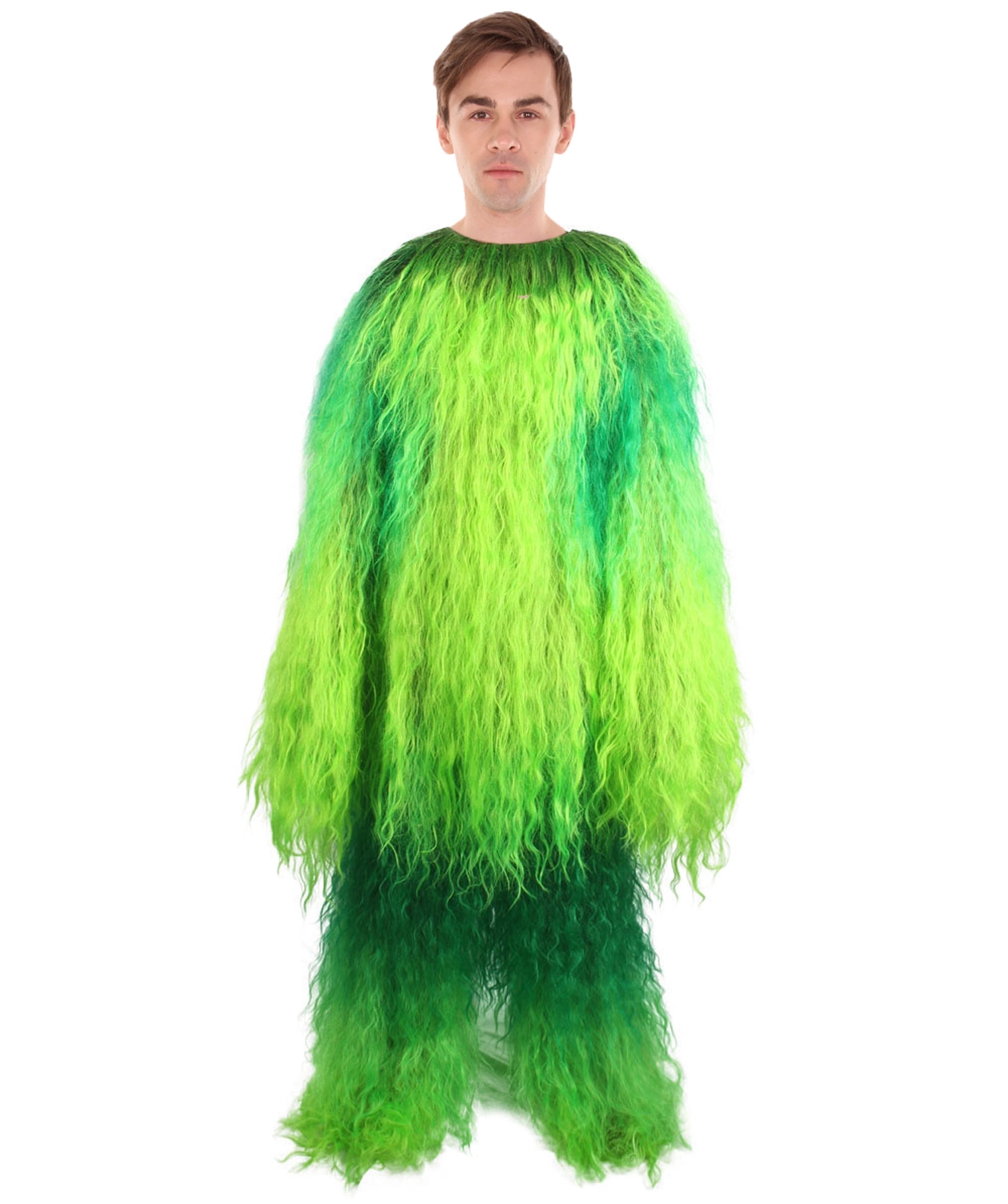 HPO| Adult Unisex Green Hairy Warrior Ape Military Leader Yeti Cosplay ...