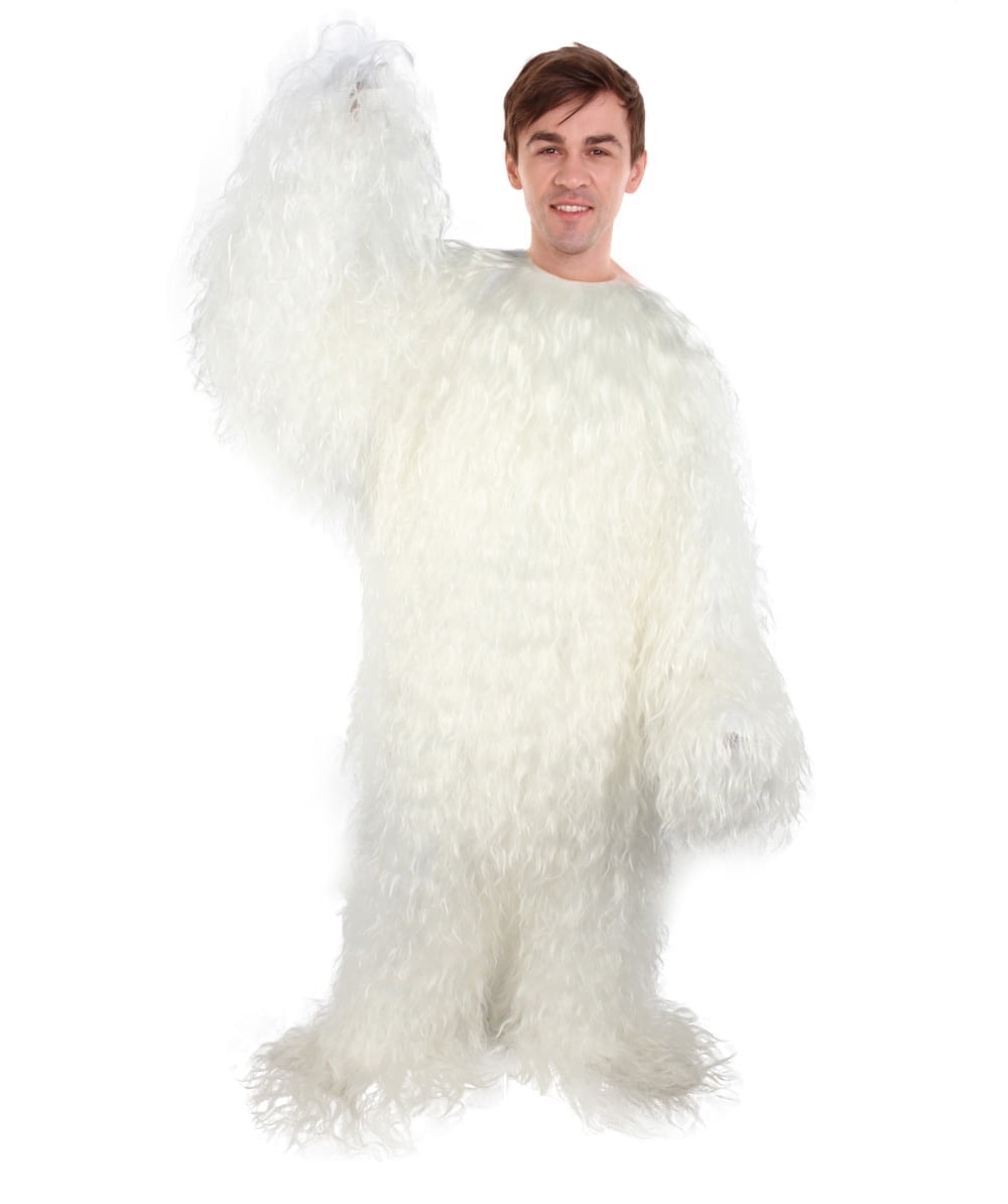 HPO| Adult Unisex Hairy Warrior Ape White Military Leader Yeti Cosplay ...