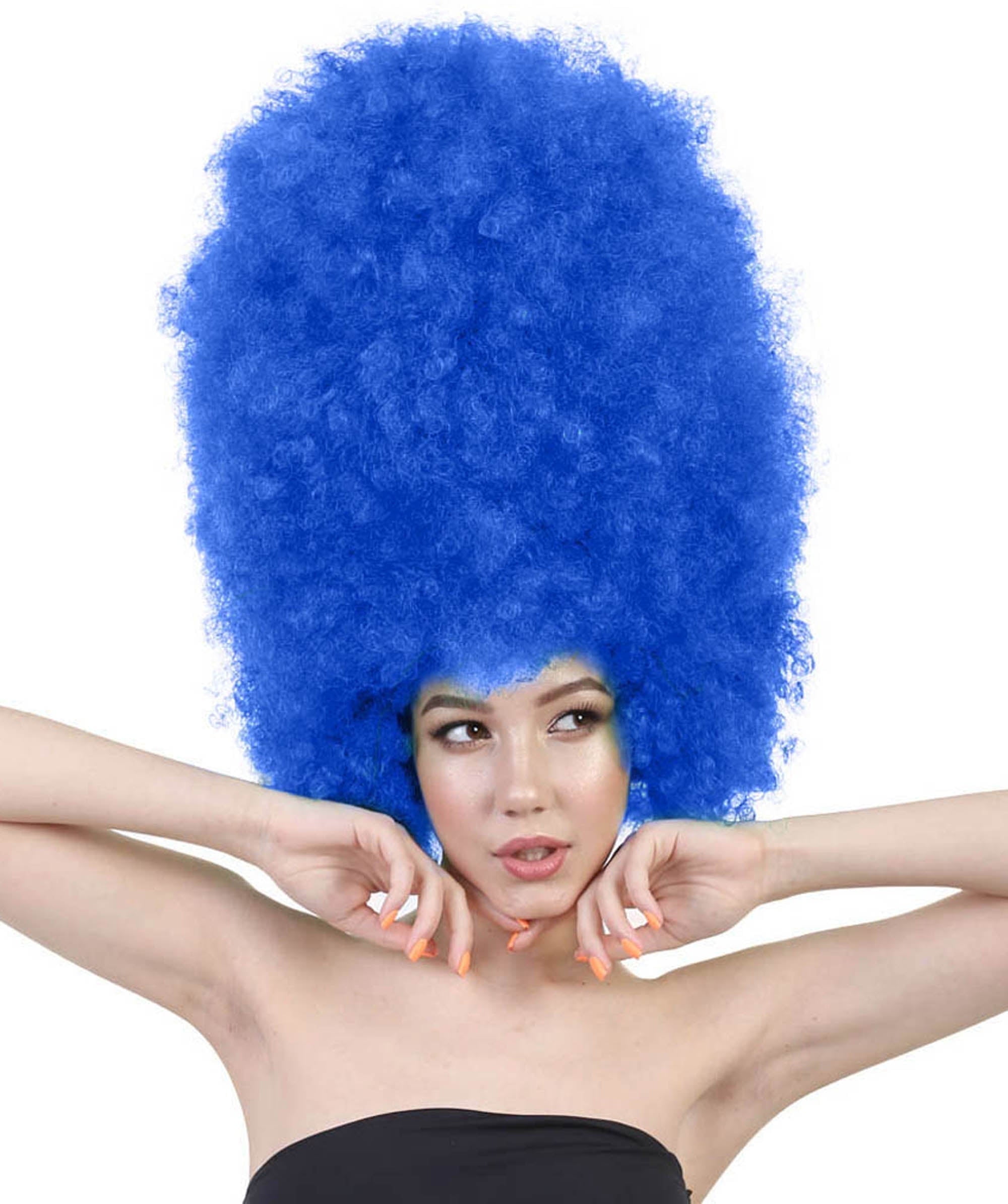 HPO Adult Unisex Super Sized Halloween Dark Blue Color Wig Collection ...