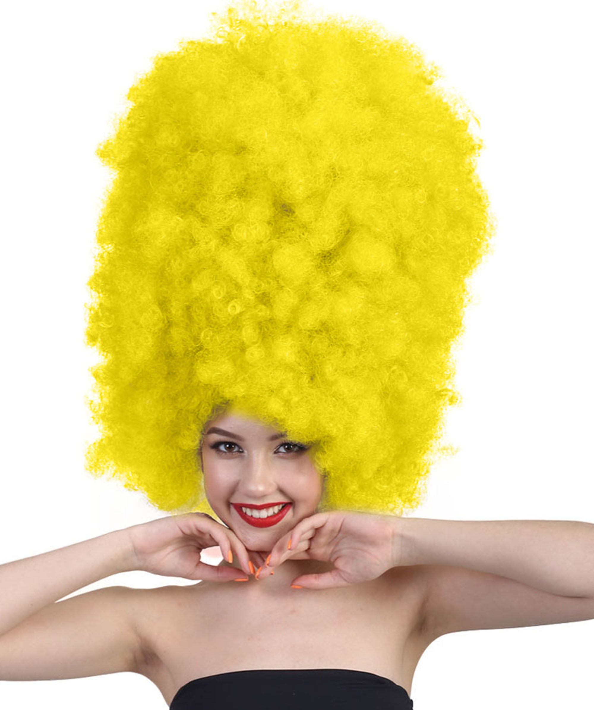 HPO Adult Unisex Super Sized Halloween Yellow Color Wig Collection, 24 ...