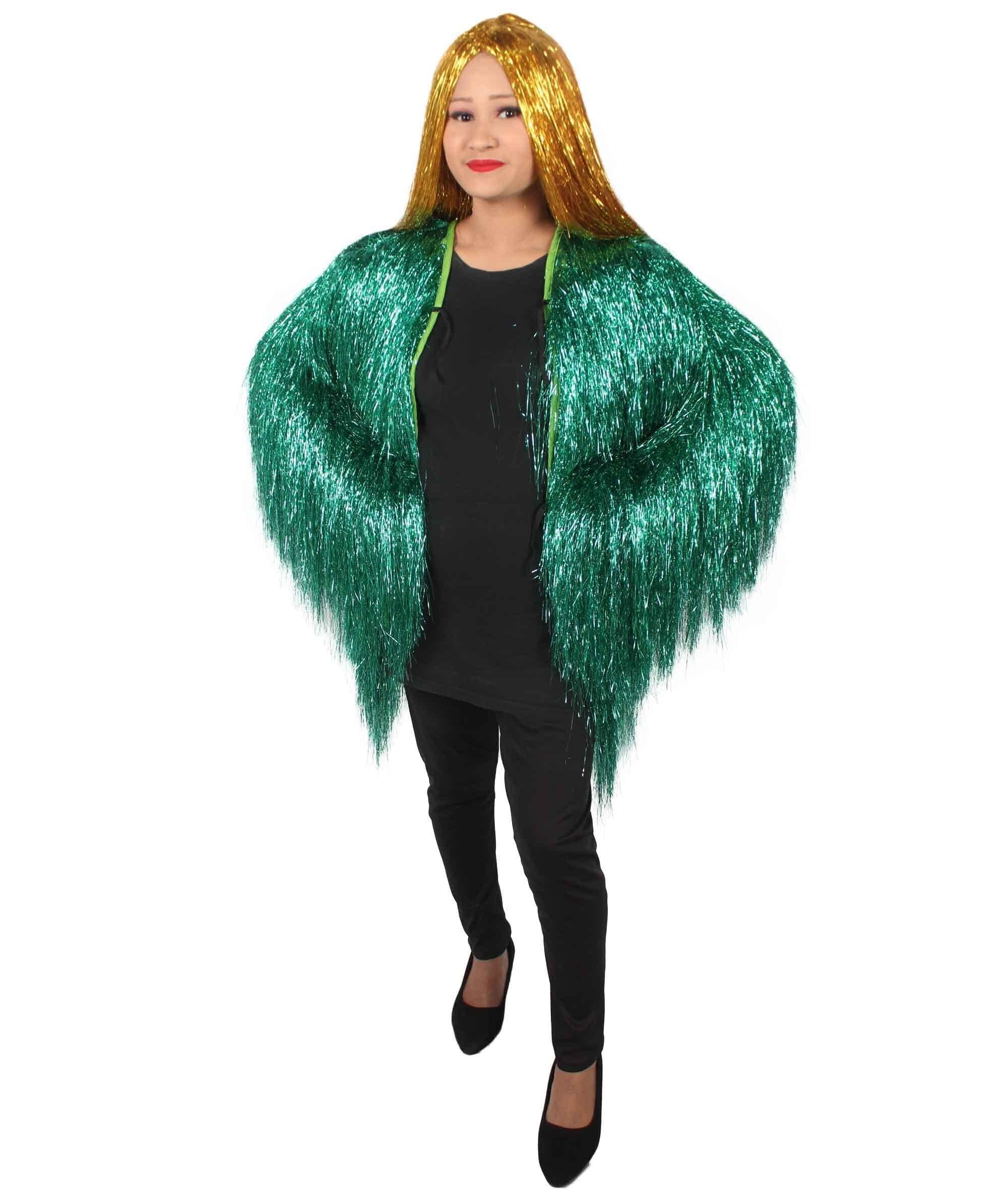 HPO| Adult Unisex Thick Tinsel Carnival Jacket with Loose Fit | Green ...