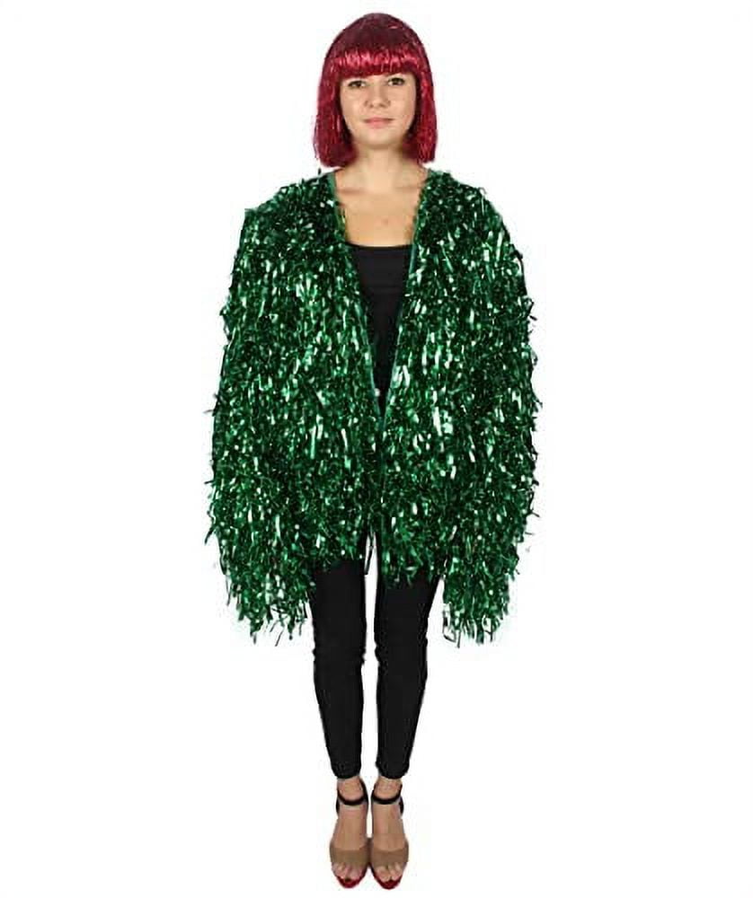 HPO| Adult Unisex Thick Tinsel Carnival Jacket with Loose Fit | Green ...