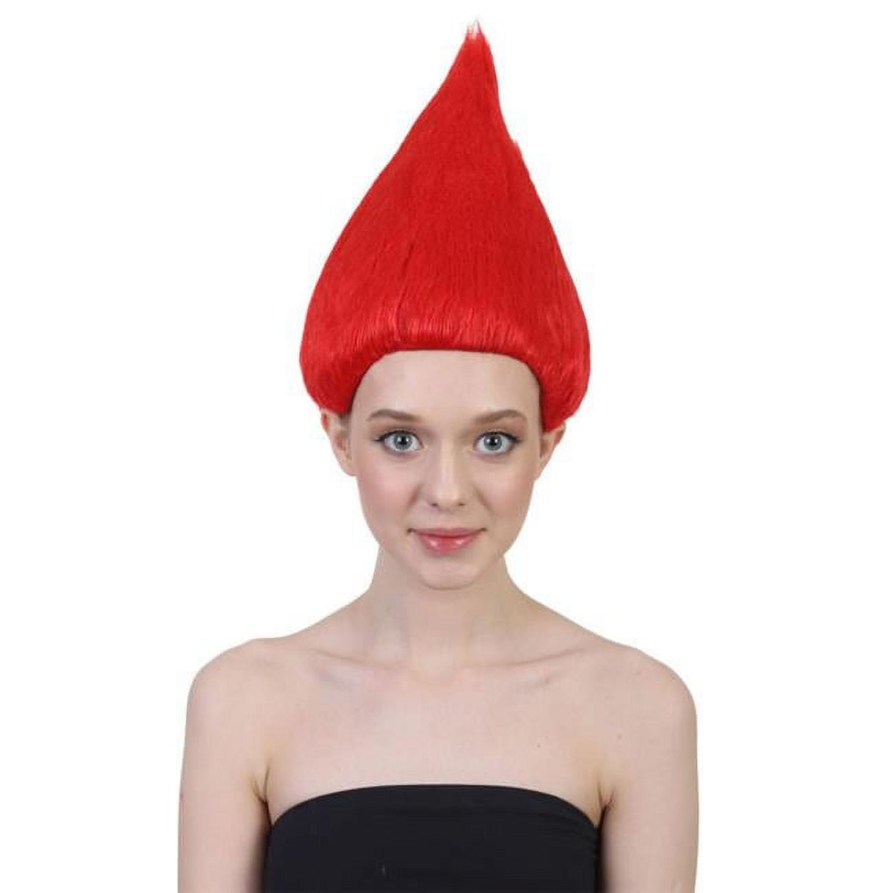 HPO Adult Unisex Troll Wig Collection , Assorted Colors Lots of Red ...
