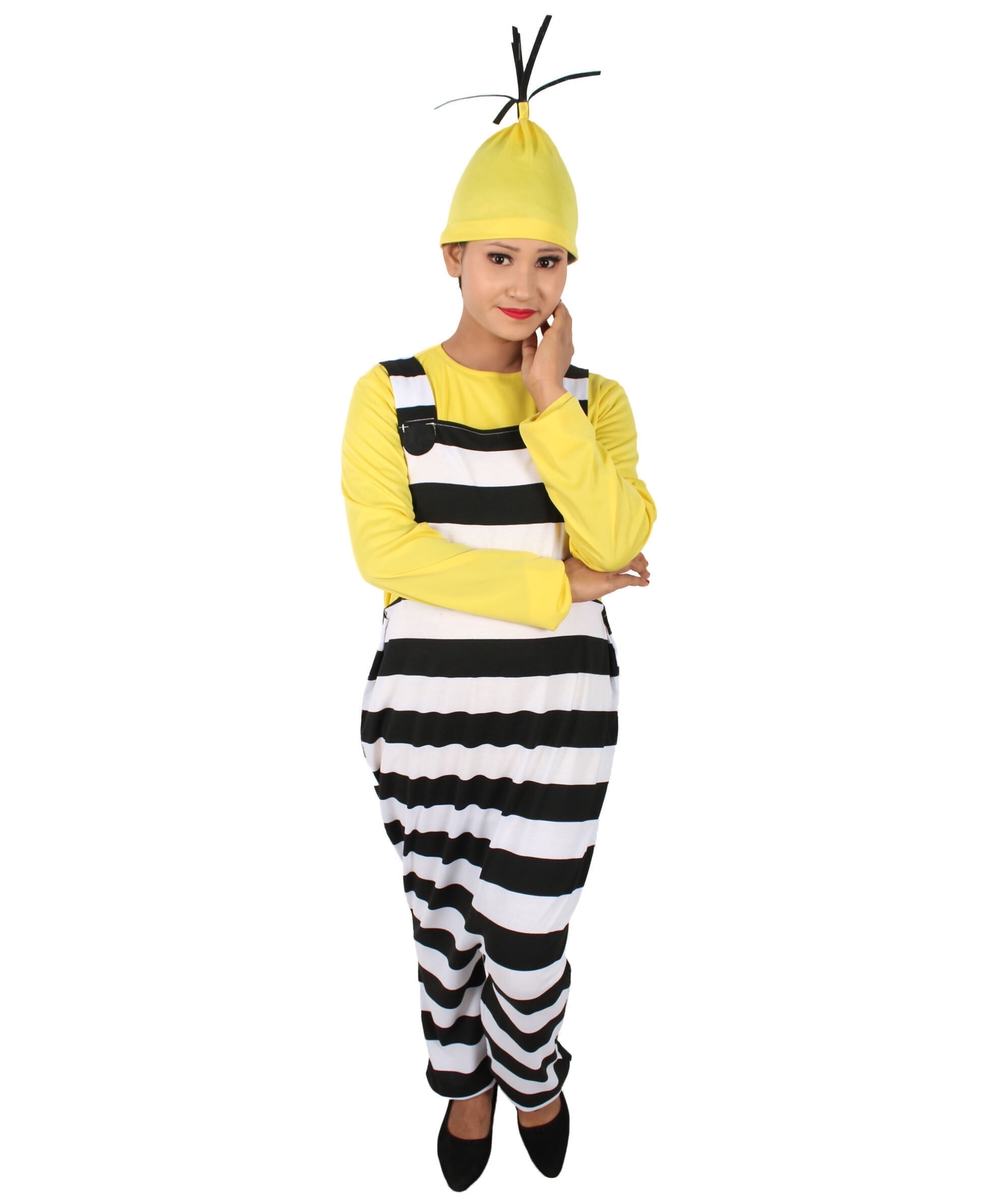 HPO Adult Unisex Yellow, Black & White Animated Movie Costume, Perfect ...