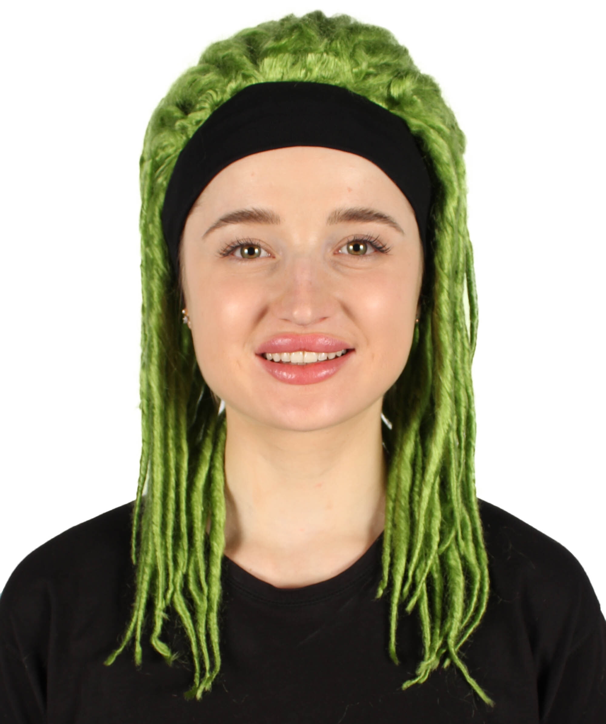 HPO Adult Women's Deluxe Green Dreadlock Wig – Synthetic Costume Hair ...